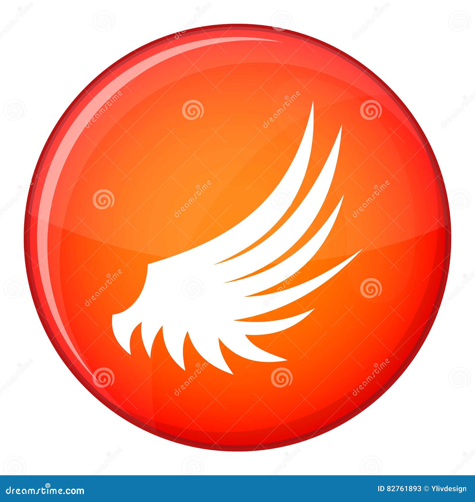 Icône d'aile, style plat illustration de vecteur. Illustration of ...