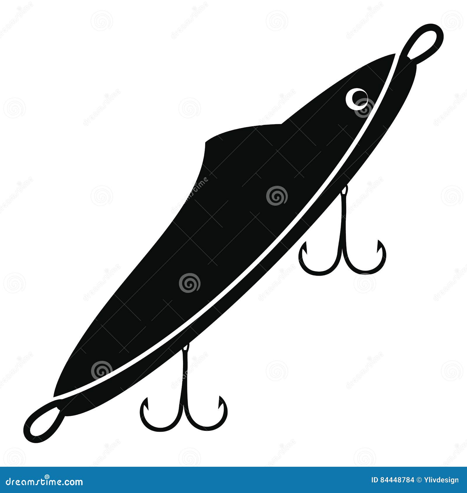 Icône D'amorce De Poissons, Style Simple Illustration de Vecteur ...