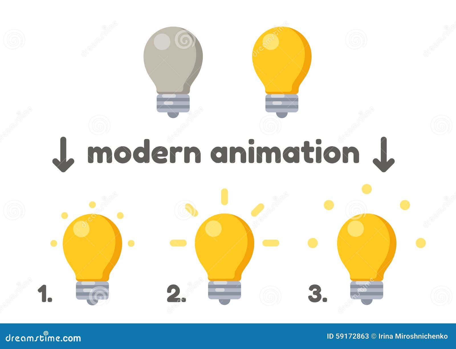 Icône D'ampoule Avec L'animation Illustration de Vecteur - Illustration ...