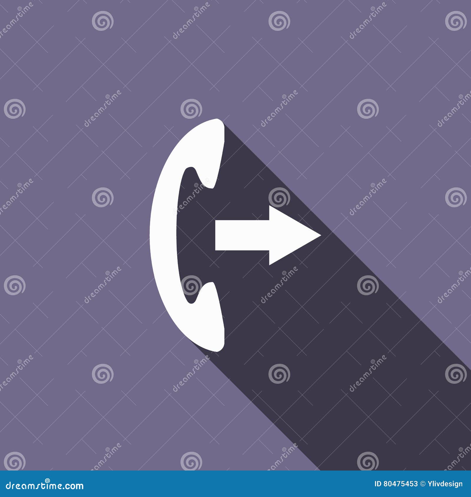 Icône D'appel Sortant, Style Plat Illustration de Vecteur ...