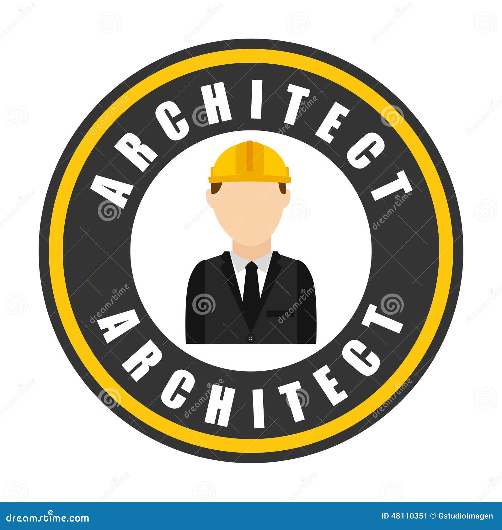 Icône d'architecte illustration stock. Illustration du blanc - 48110351