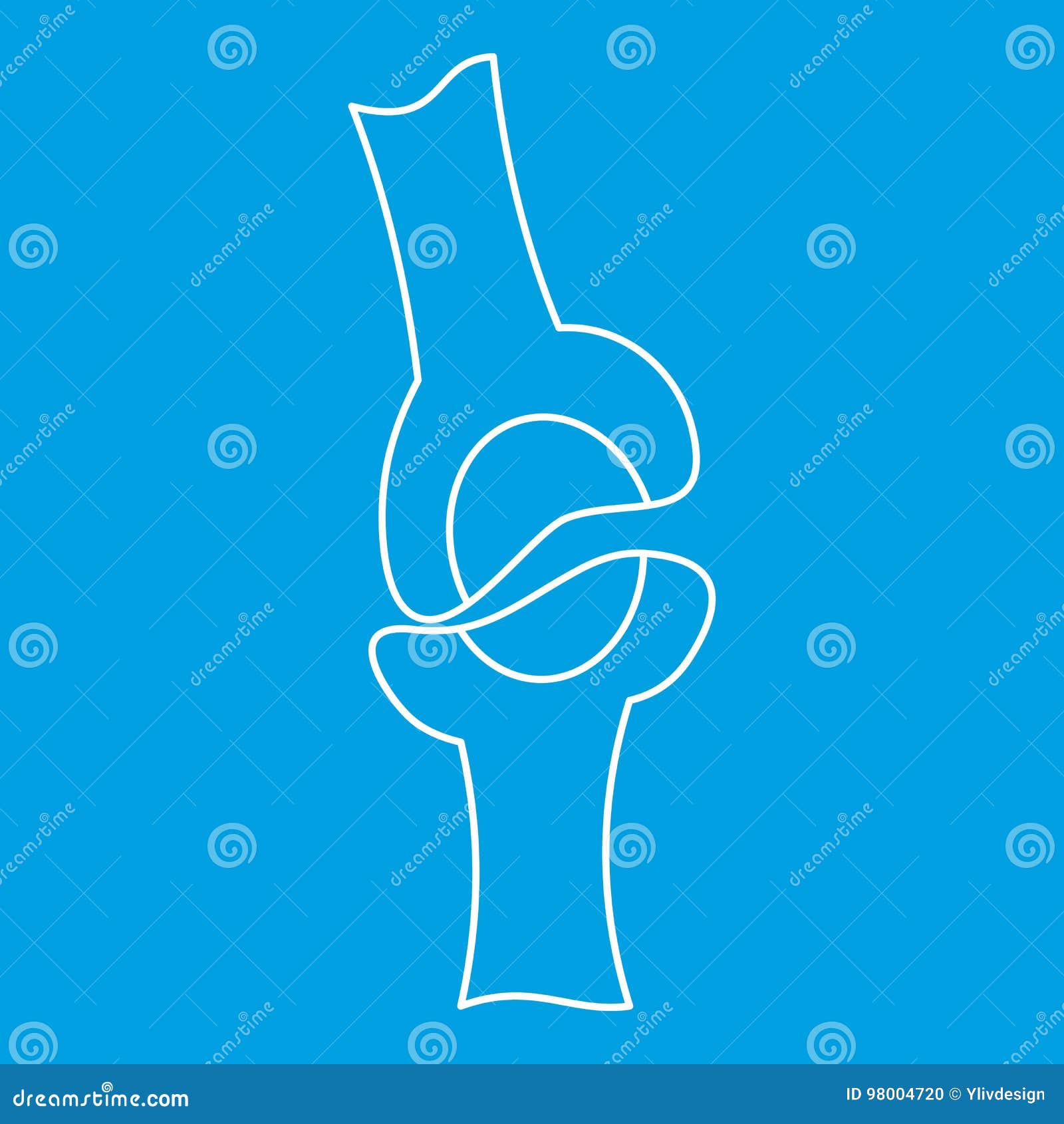 Icône D'articulation Du Genou, Style D'ensemble Illustration de Vecteur ...