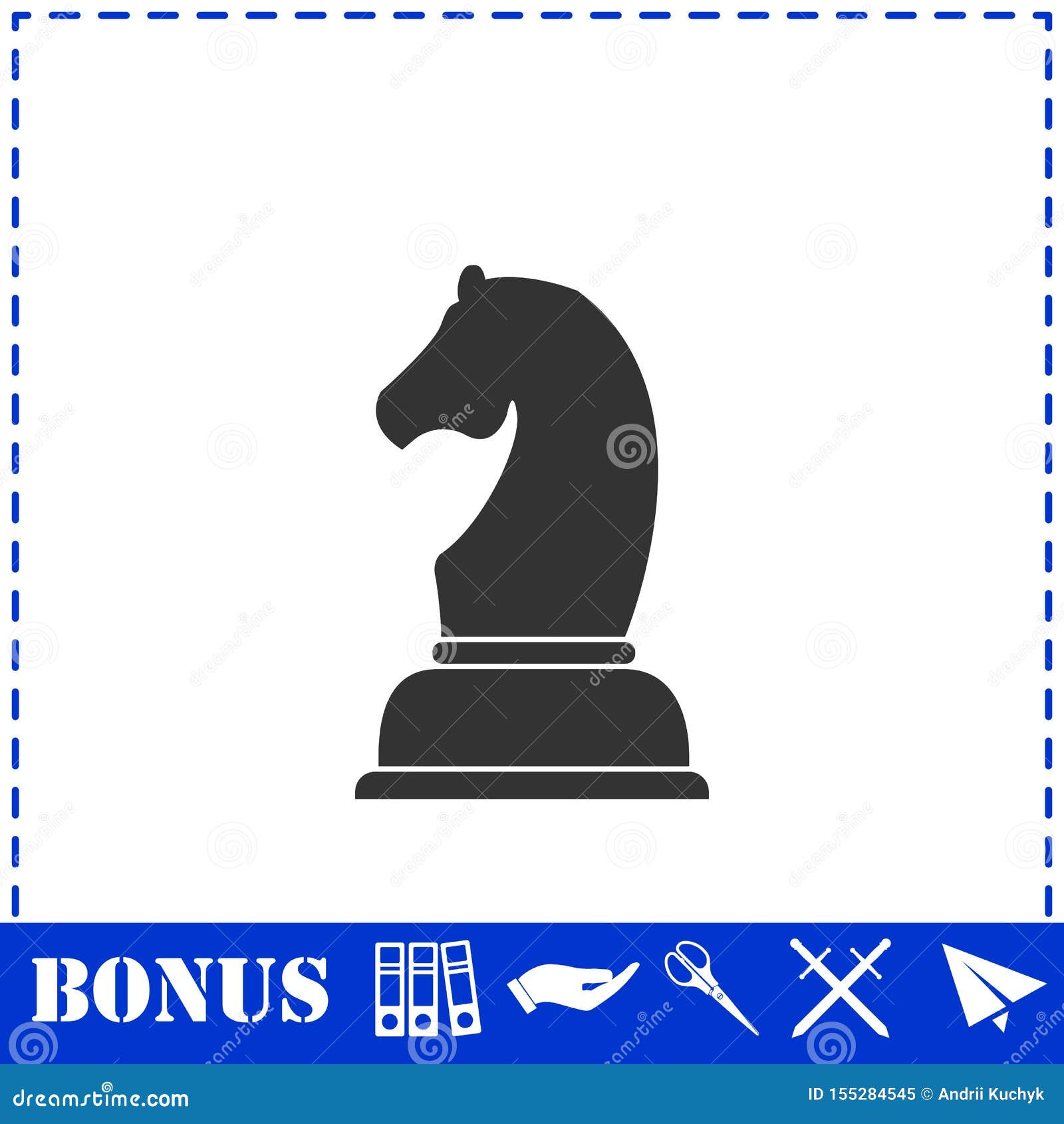 Ic?ne d'?checs plate illustration de vecteur. Illustration of appli - 155284545