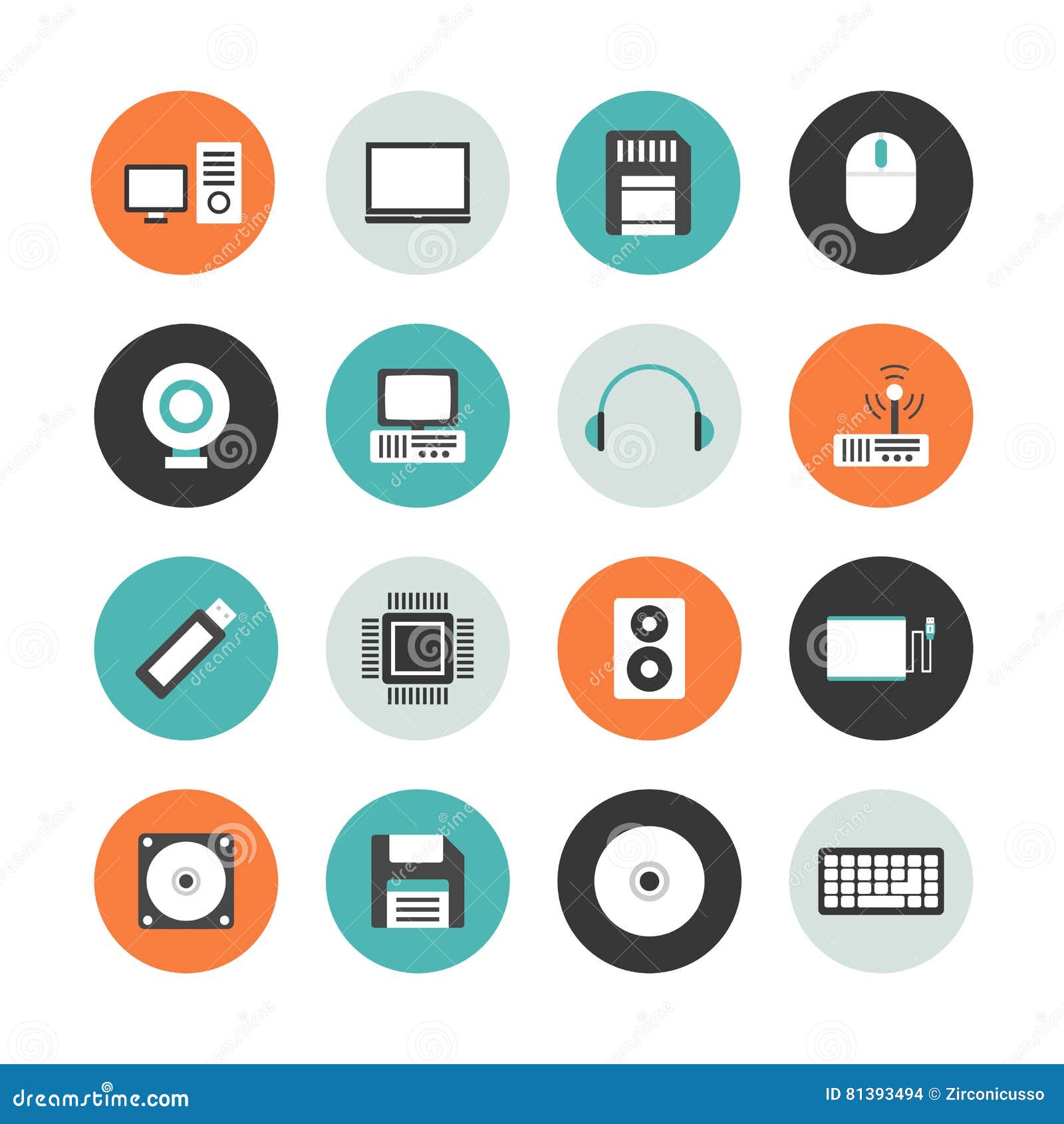 Icône D'ensemble De Matériel Informatique Illustration de Vecteur ...
