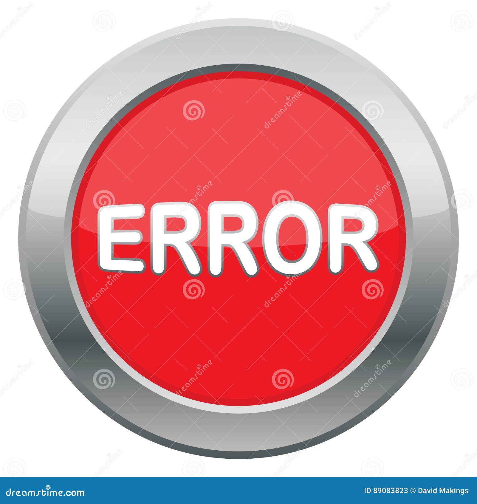 Icône d'erreur illustration stock. Illustration du erreur - 89083823