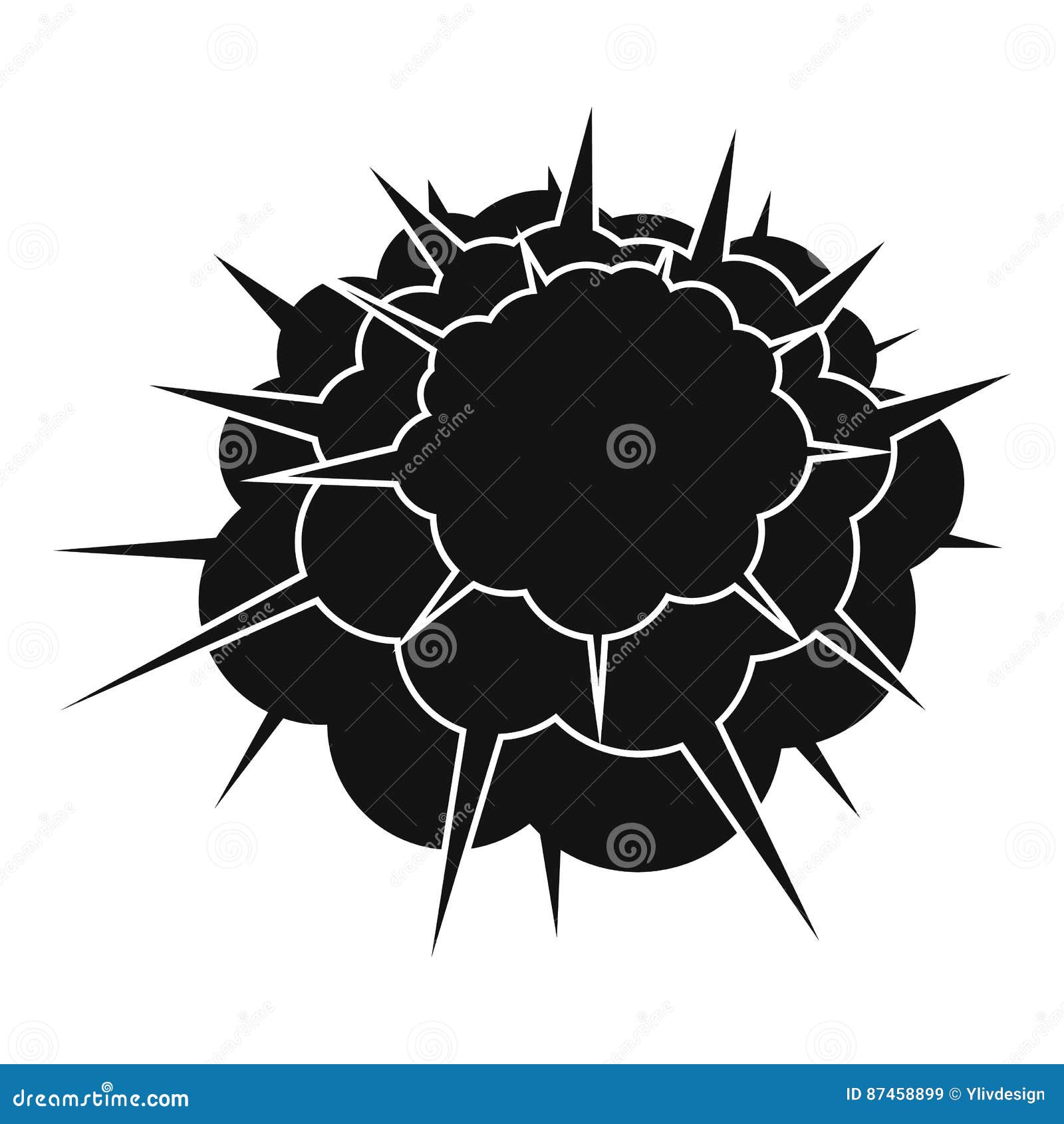 Icône D'explosion Atomique, Style Simple Illustration de Vecteur ...