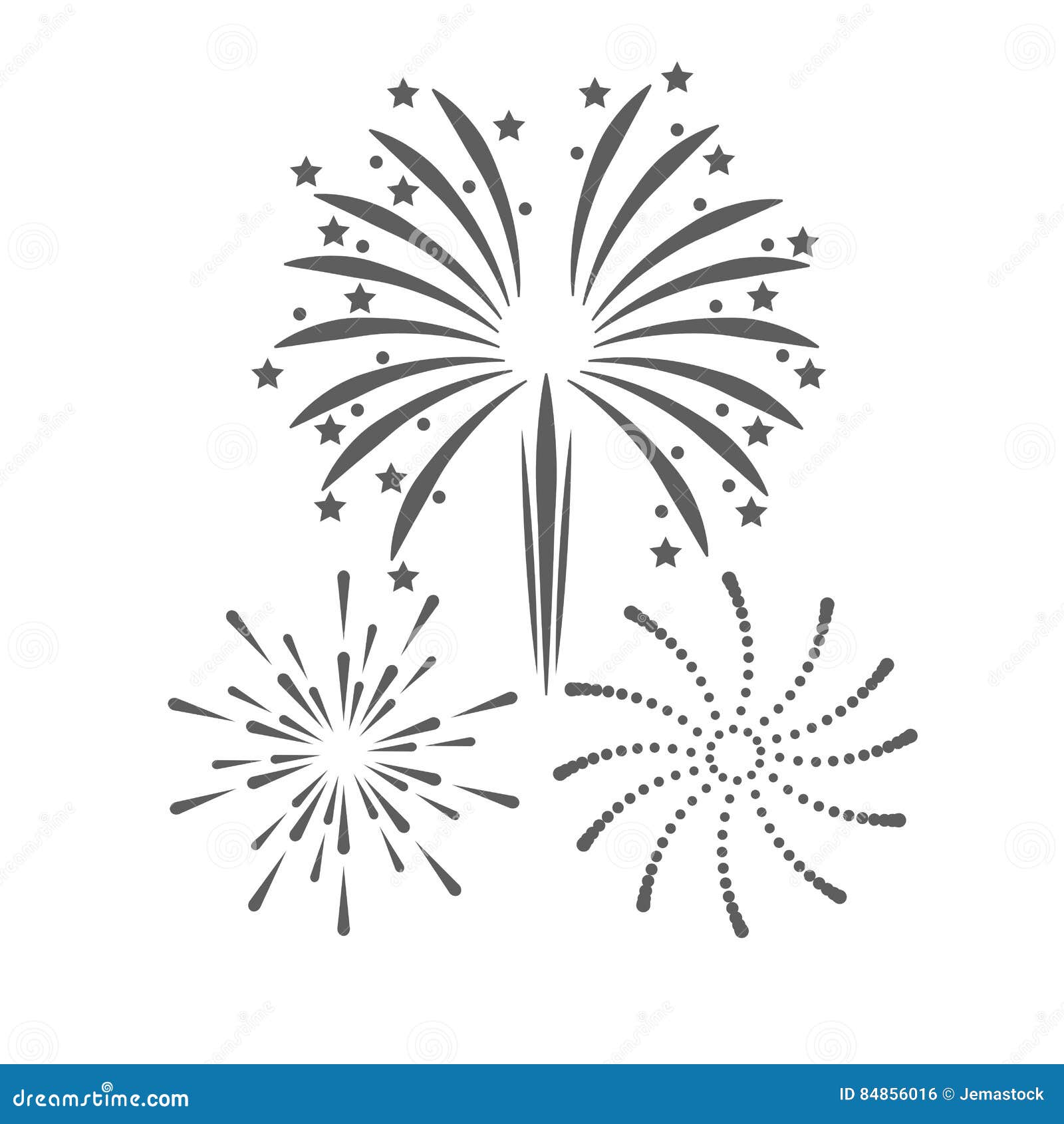 Coloriage De Feux D'artifice 28 Coloriages De Feux D'artifice (PDF Et