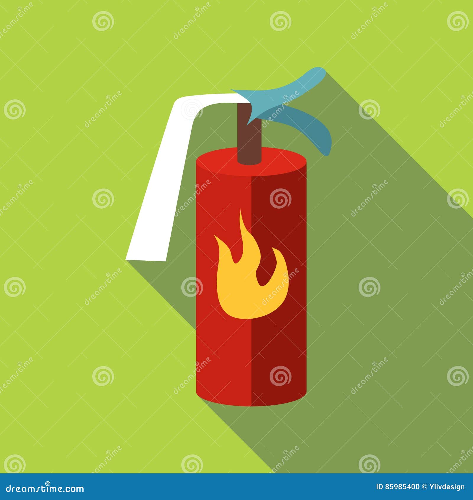 Icône D'extincteur, Style Plat Illustration de Vecteur - Illustration ...