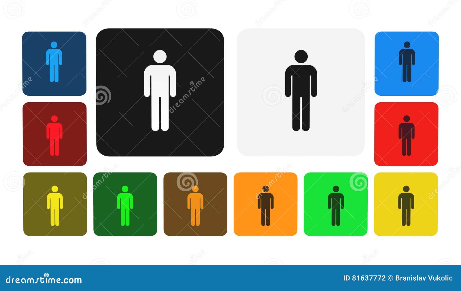 Icône D'homme, Signe, Illustration Illustration Stock - Illustration of ...