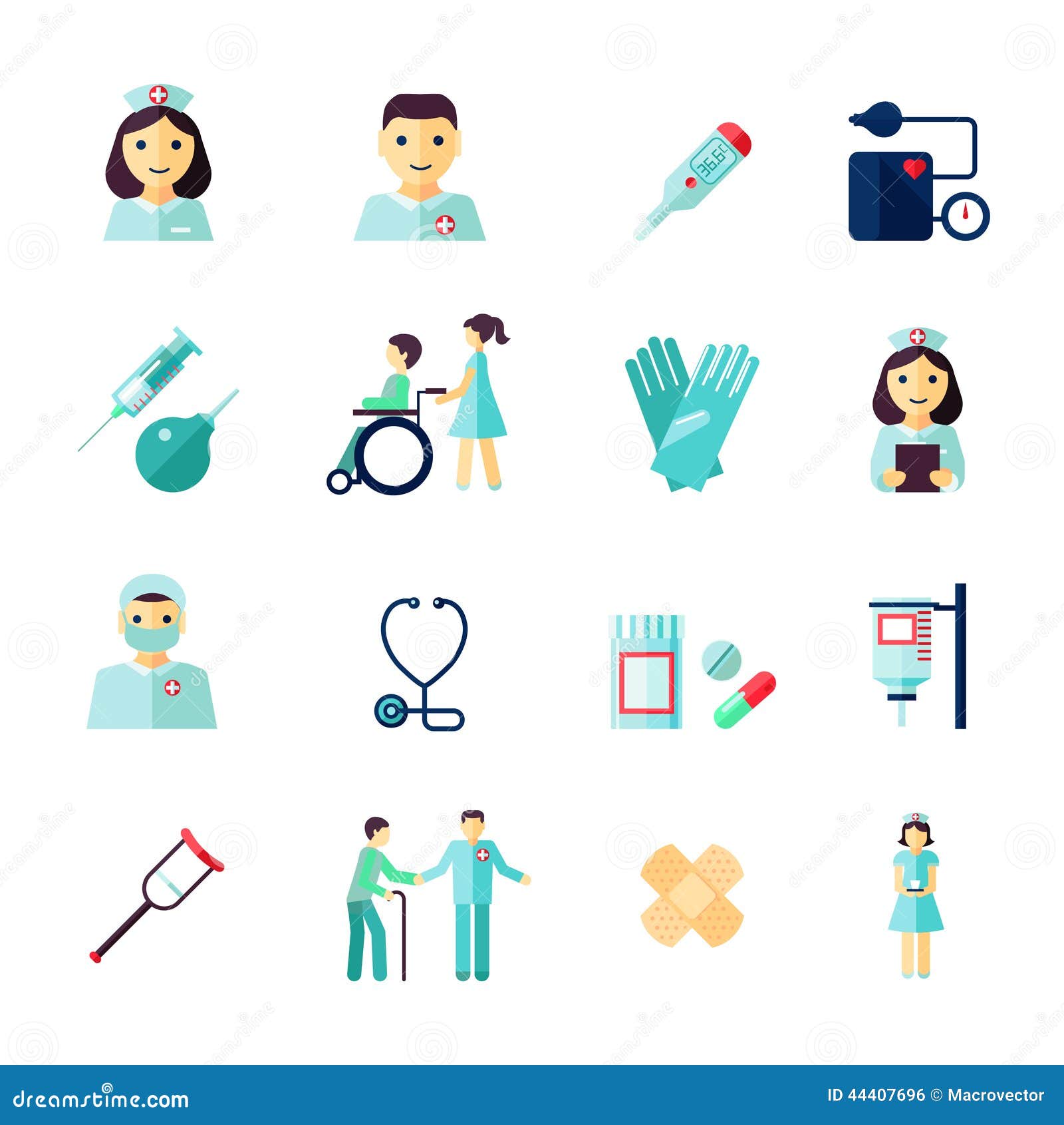 Icône d'infirmière plate illustration de vecteur. Illustration du ...