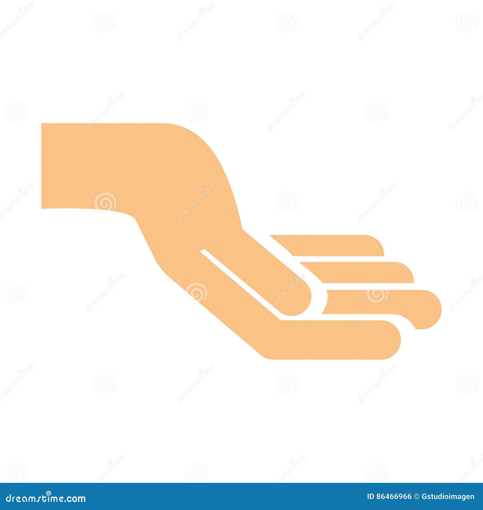 Icône D'isolement Par Humain De Main Illustration de Vecteur ...