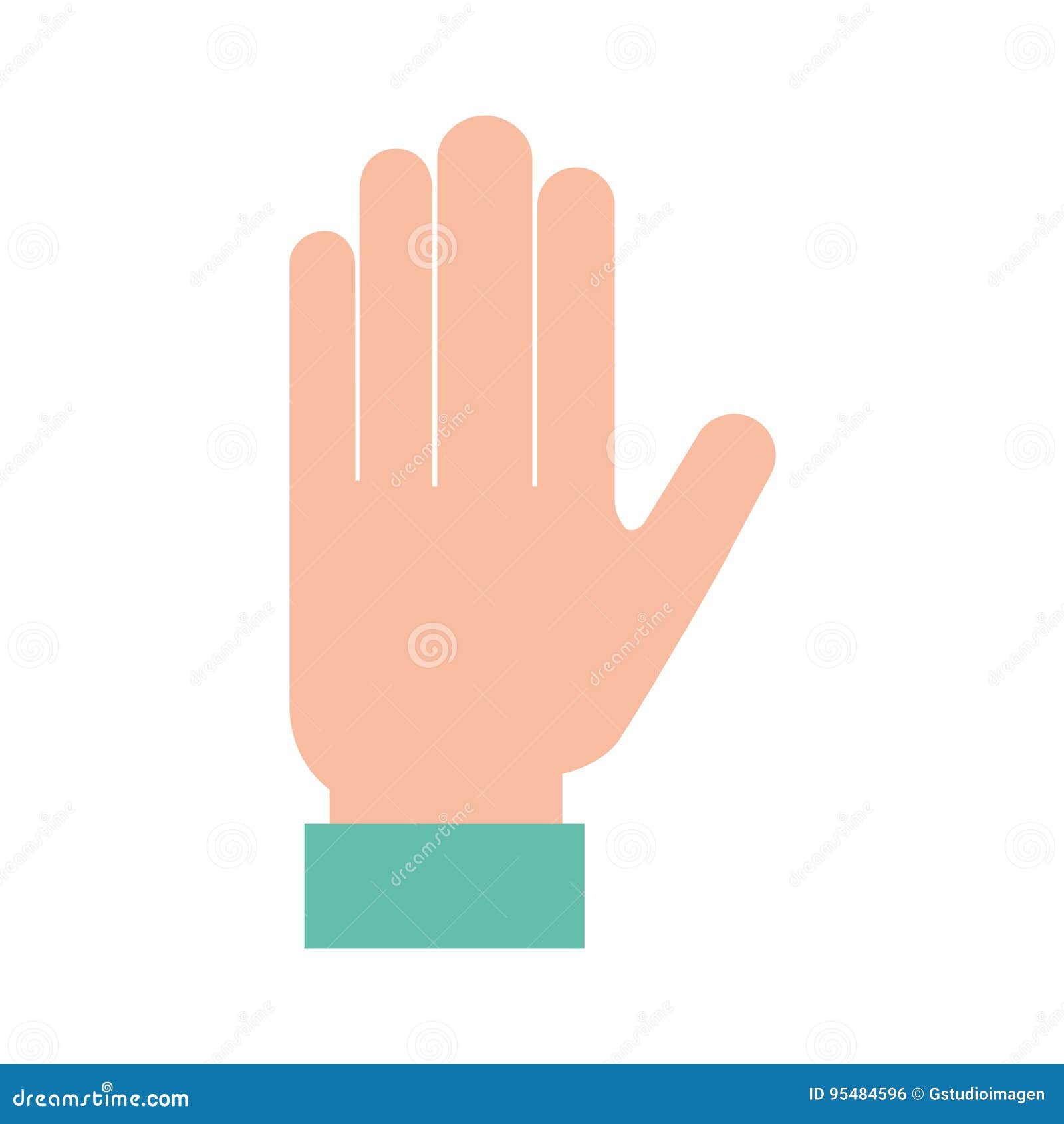 Icône D'isolement Par Humain De Main Illustration de Vecteur ...