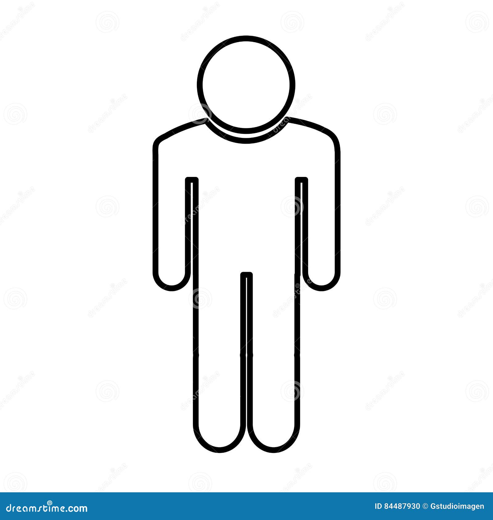 Icône D'isolement Par Silhouette Humaine Illustration Stock ...