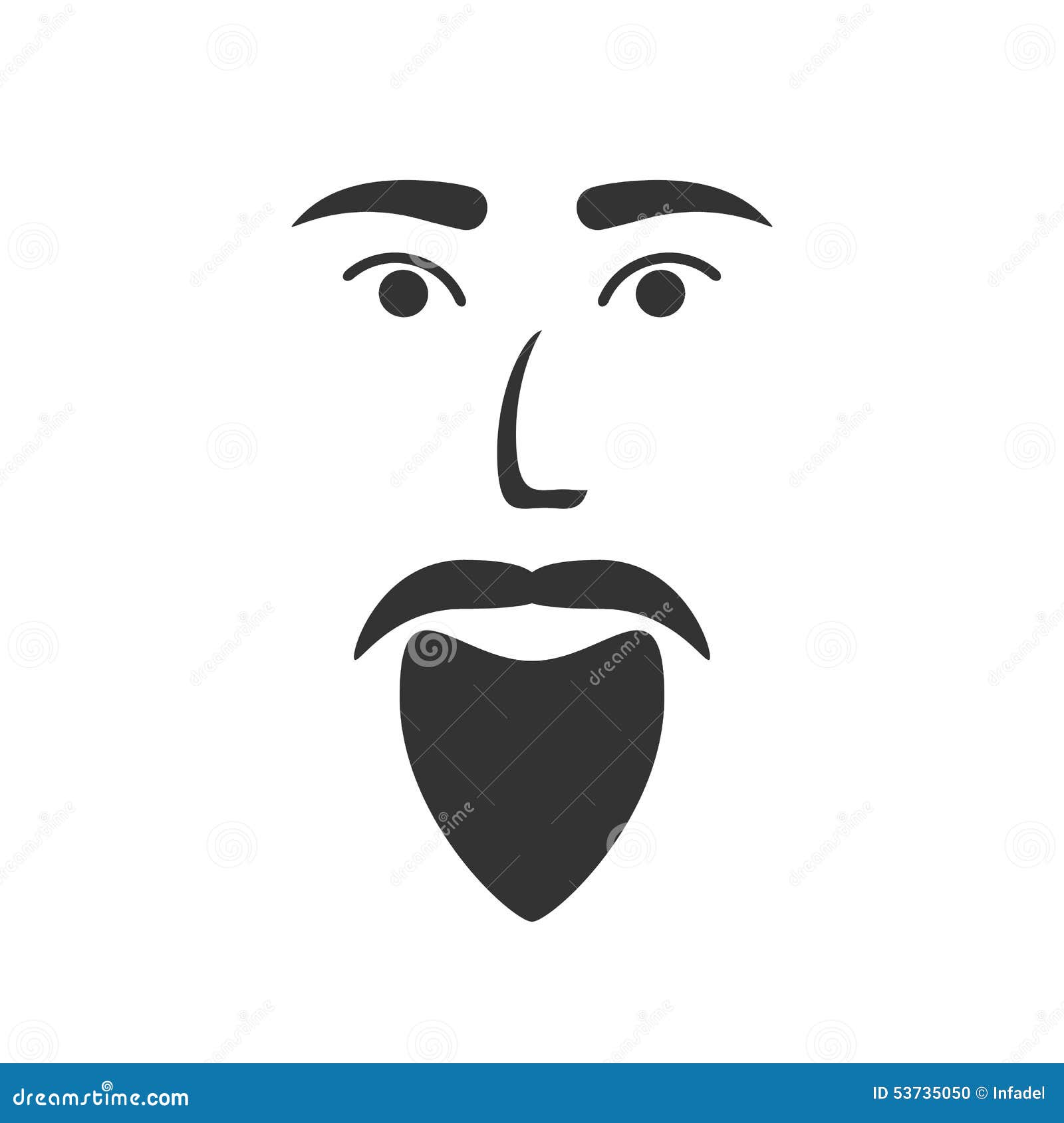 Icône d'un homme barbu illustration de vecteur. Illustration du bonheur ...