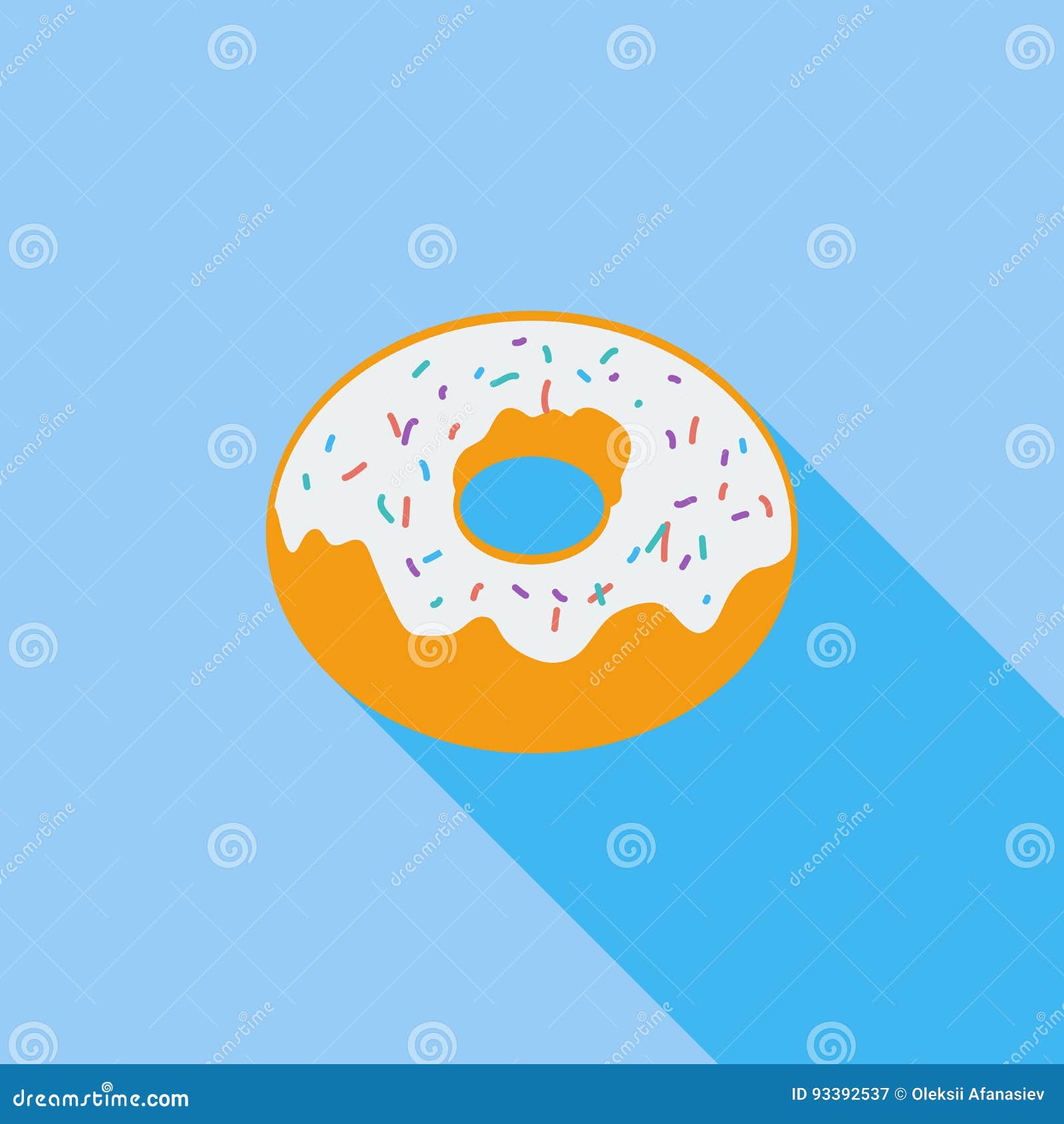 Icône de beignet illustration de vecteur. Illustration du ...