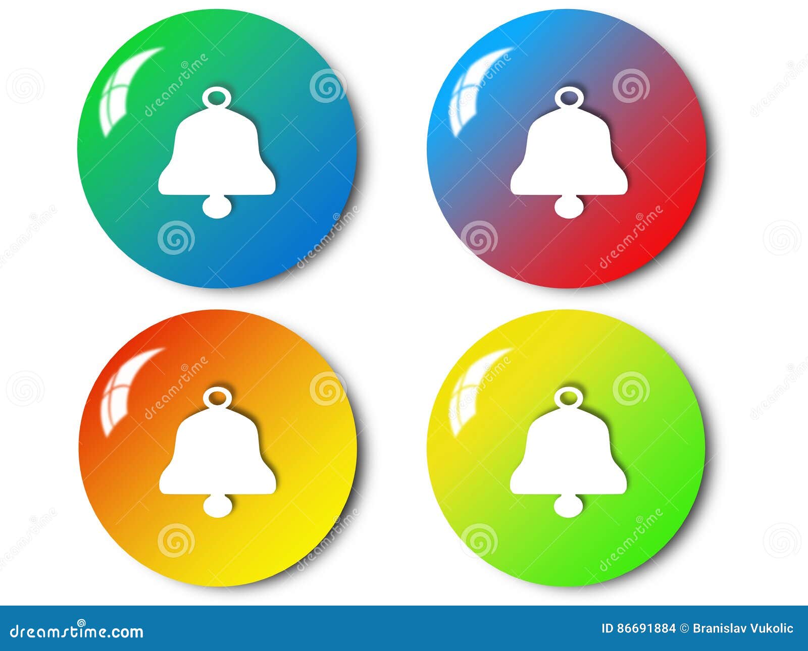 Icône De Bell, Signe, Illustration Illustration Stock - Illustration du ...