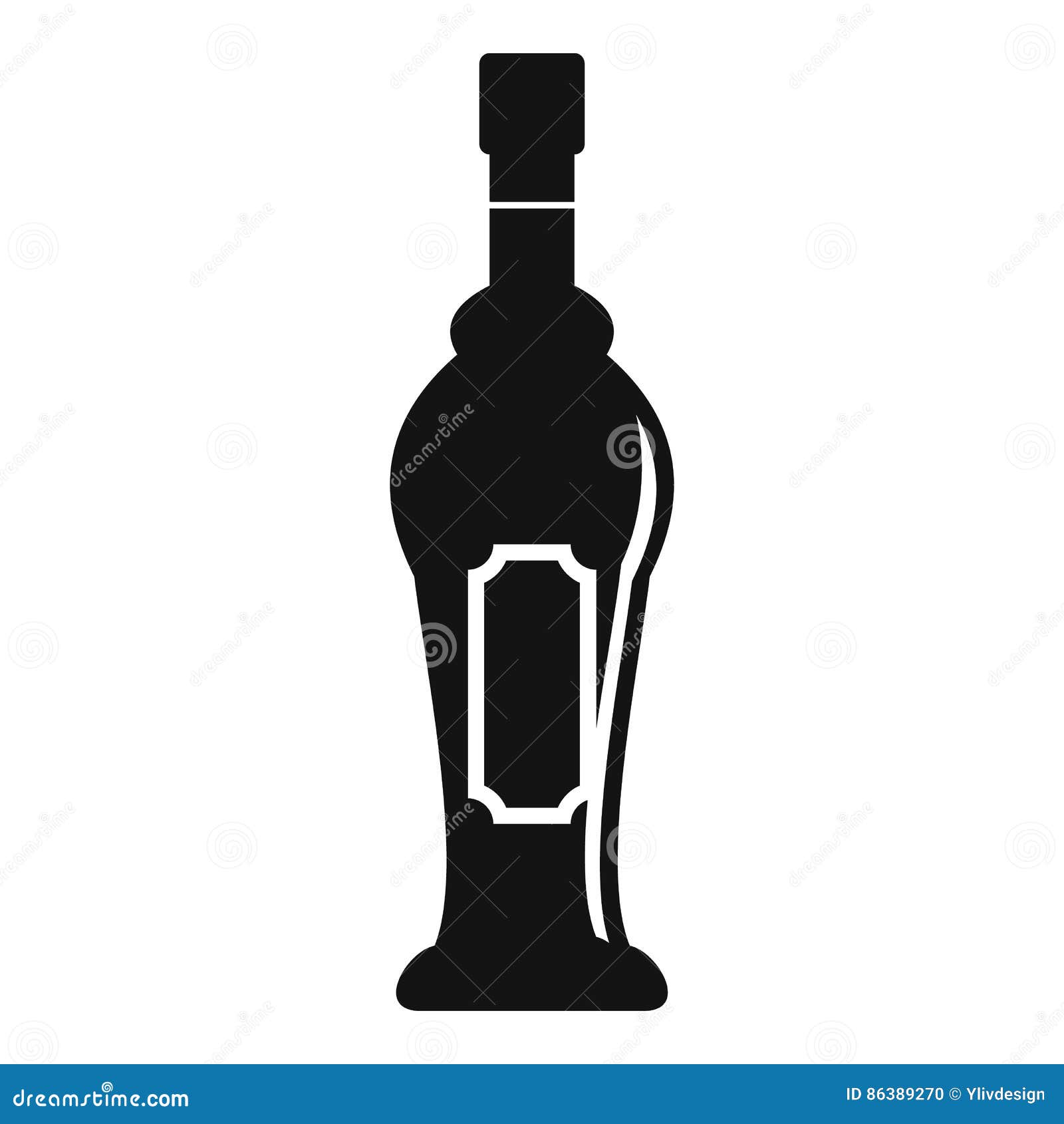 Icône De Bouteille D'alcool, Style Simple Illustration de Vecteur ...