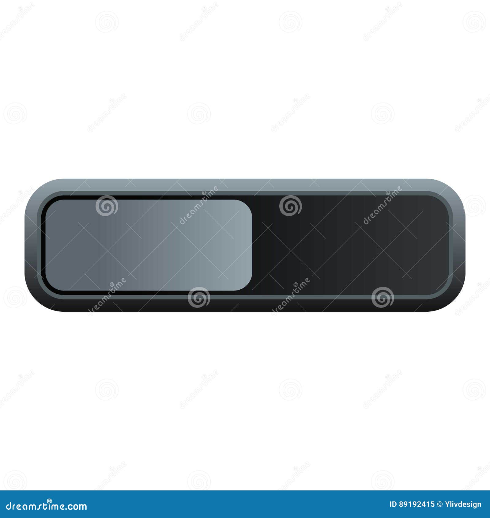 Icône De Bouton De Rectangle, Style Plat Illustration de Vecteur ...