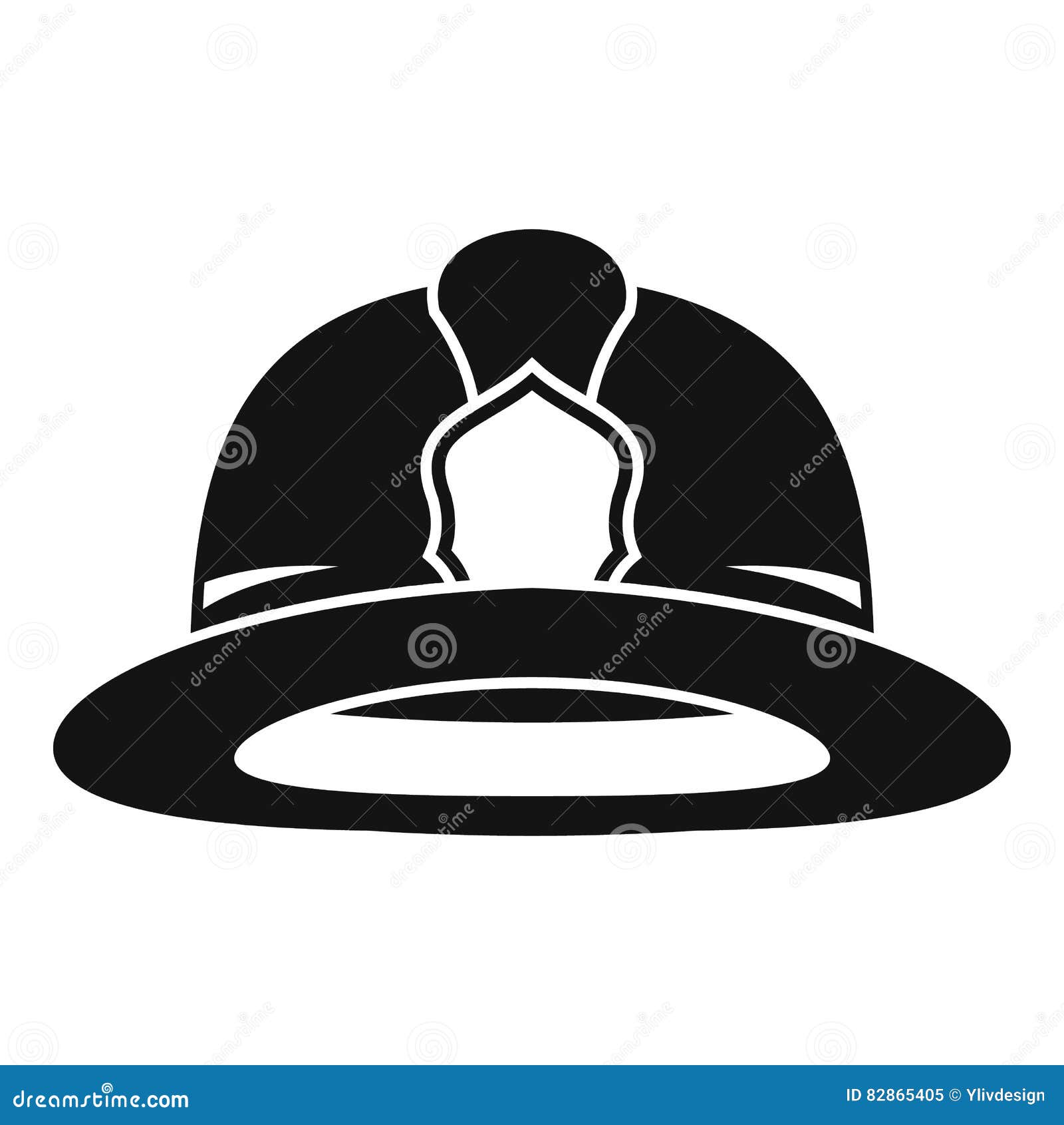 Icône De Casque De Pompier, Style Simple Illustration de Vecteur - Illustration du retrait ...