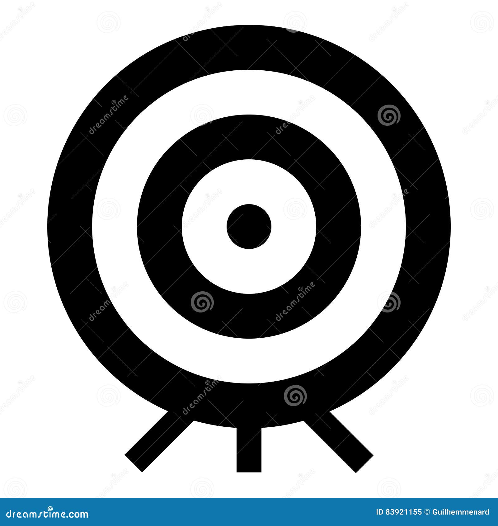 Icône de cible illustration de vecteur. Illustration du précis - 83921155
