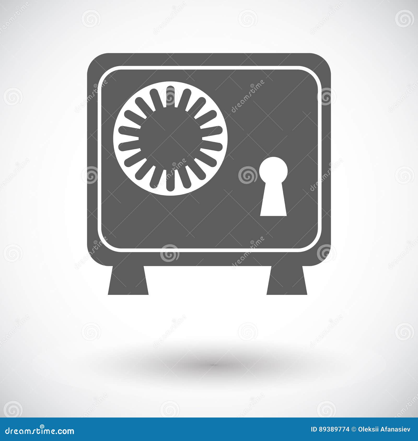 Icône De Coffre-fort De Banque Illustration de Vecteur - Illustration du mémoire, peinture: 89389774