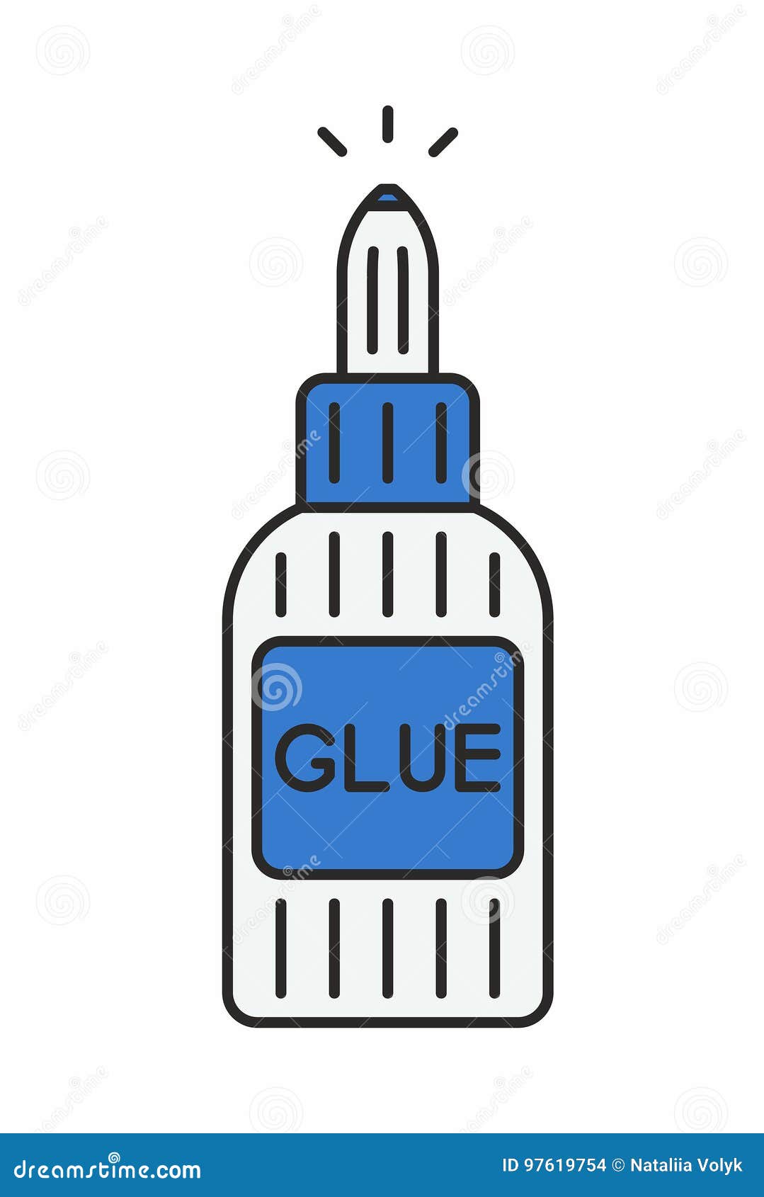 Icône de colle illustration de vecteur. Illustration du fond - 97619754