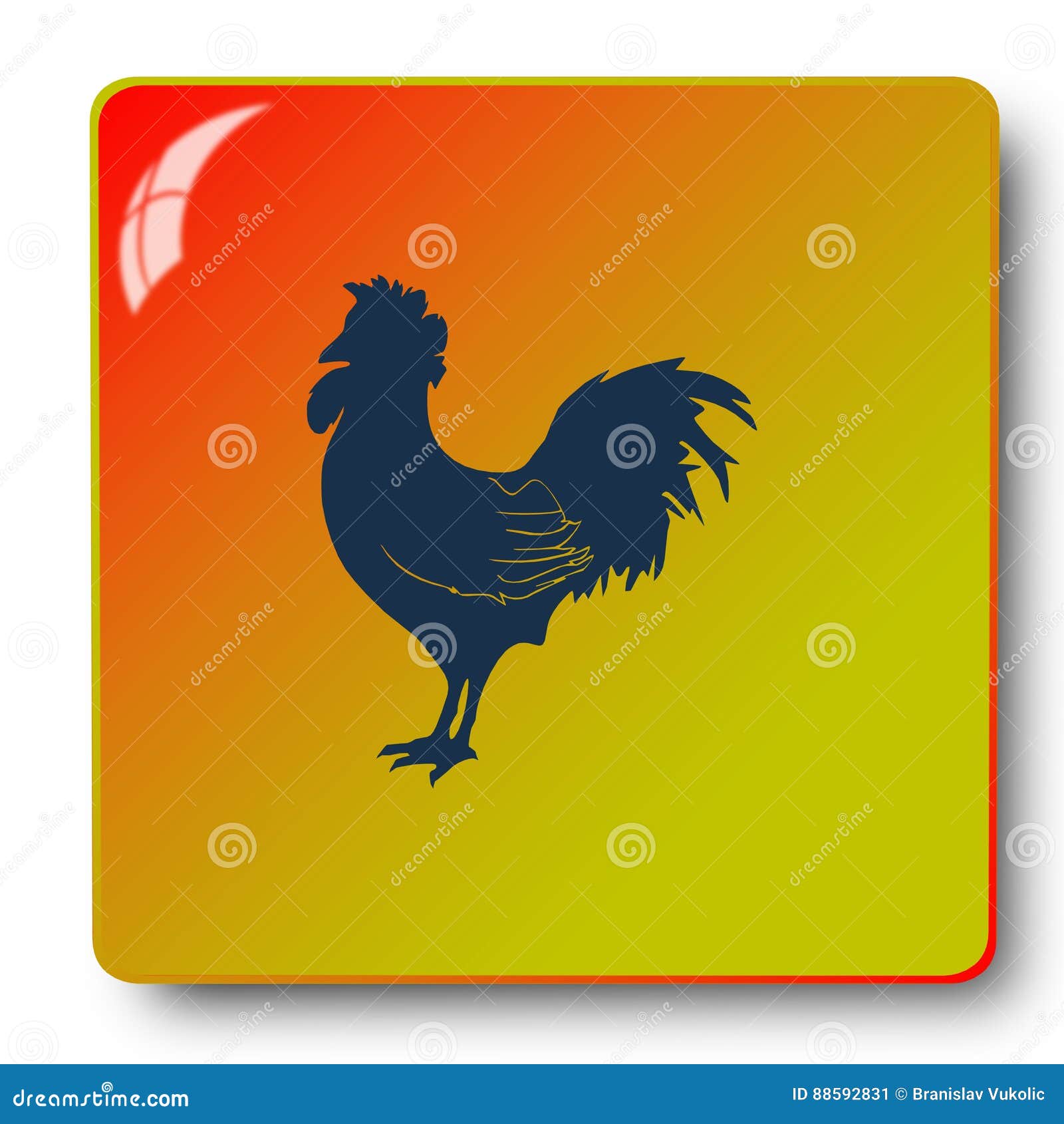 Icône de coq, illustration illustration stock. Illustration du website ...