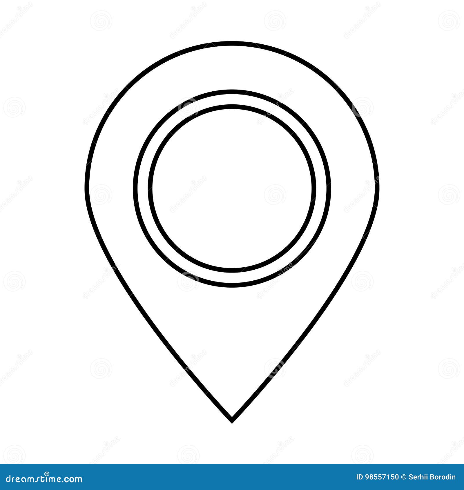 Icône De Couleur De Noir D'emplacement De Signe Illustration de Vecteur ...