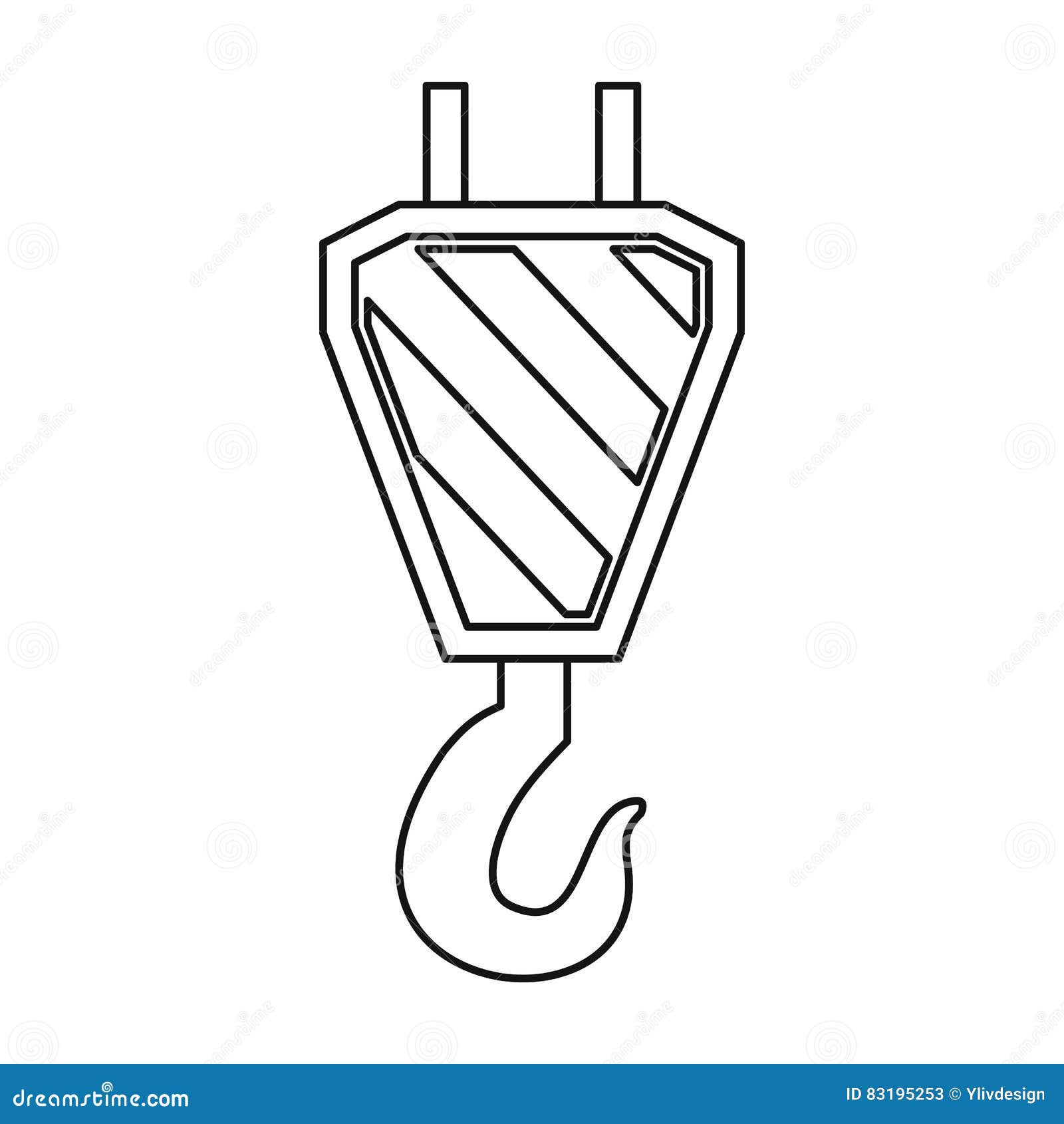 Icône De Crochet De Grue, Style D'ensemble Illustration de Vecteur ...