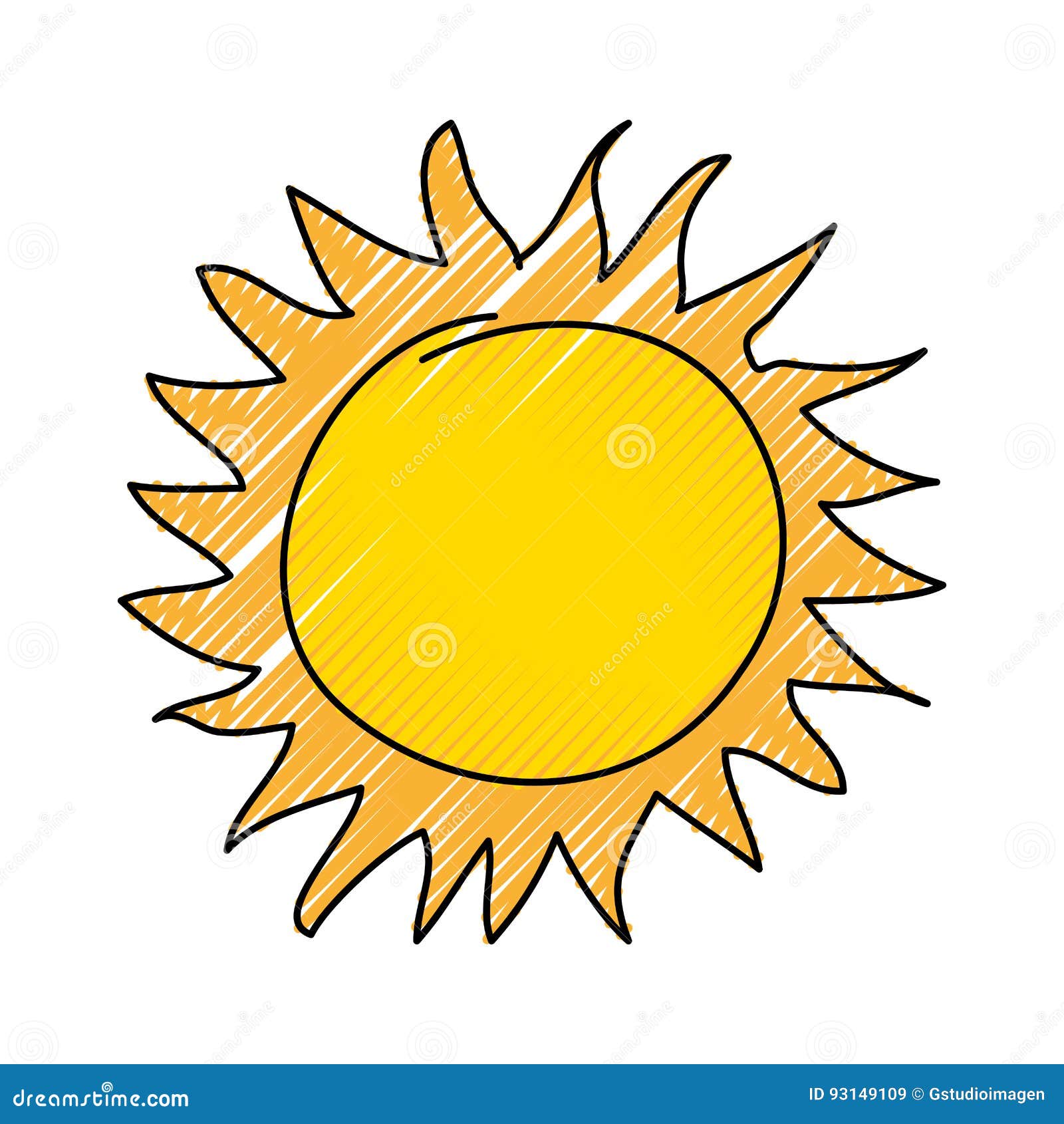Icône De Dessin Du Soleil D'été Illustration de Vecteur - Illustration ...