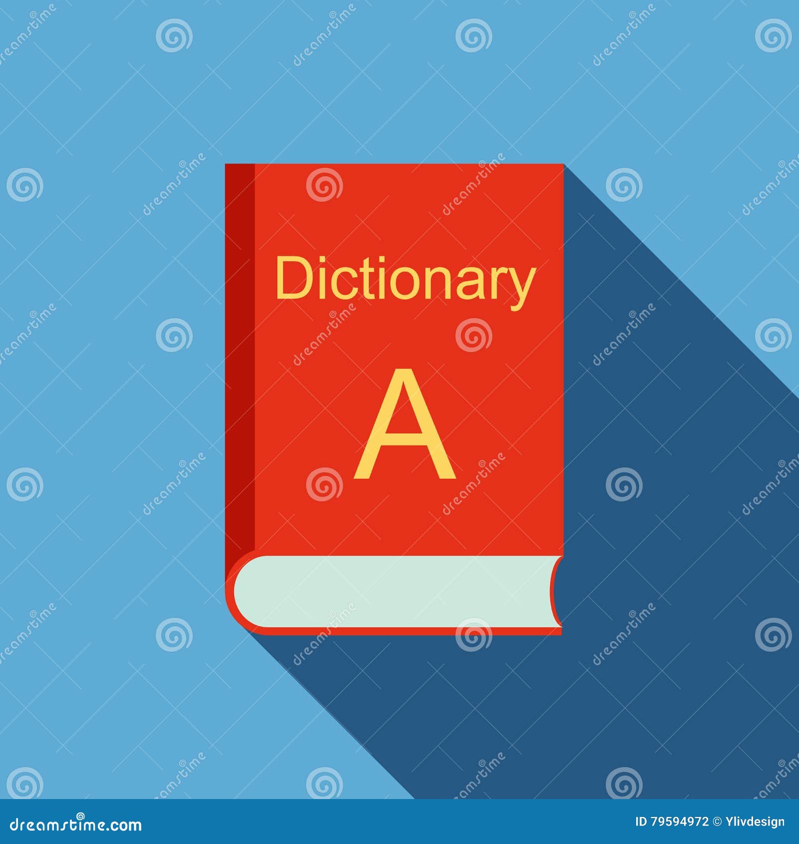 Icône De Dictionnaire, Style Plat Illustration de Vecteur - Illustration du cache, élément: 79594972