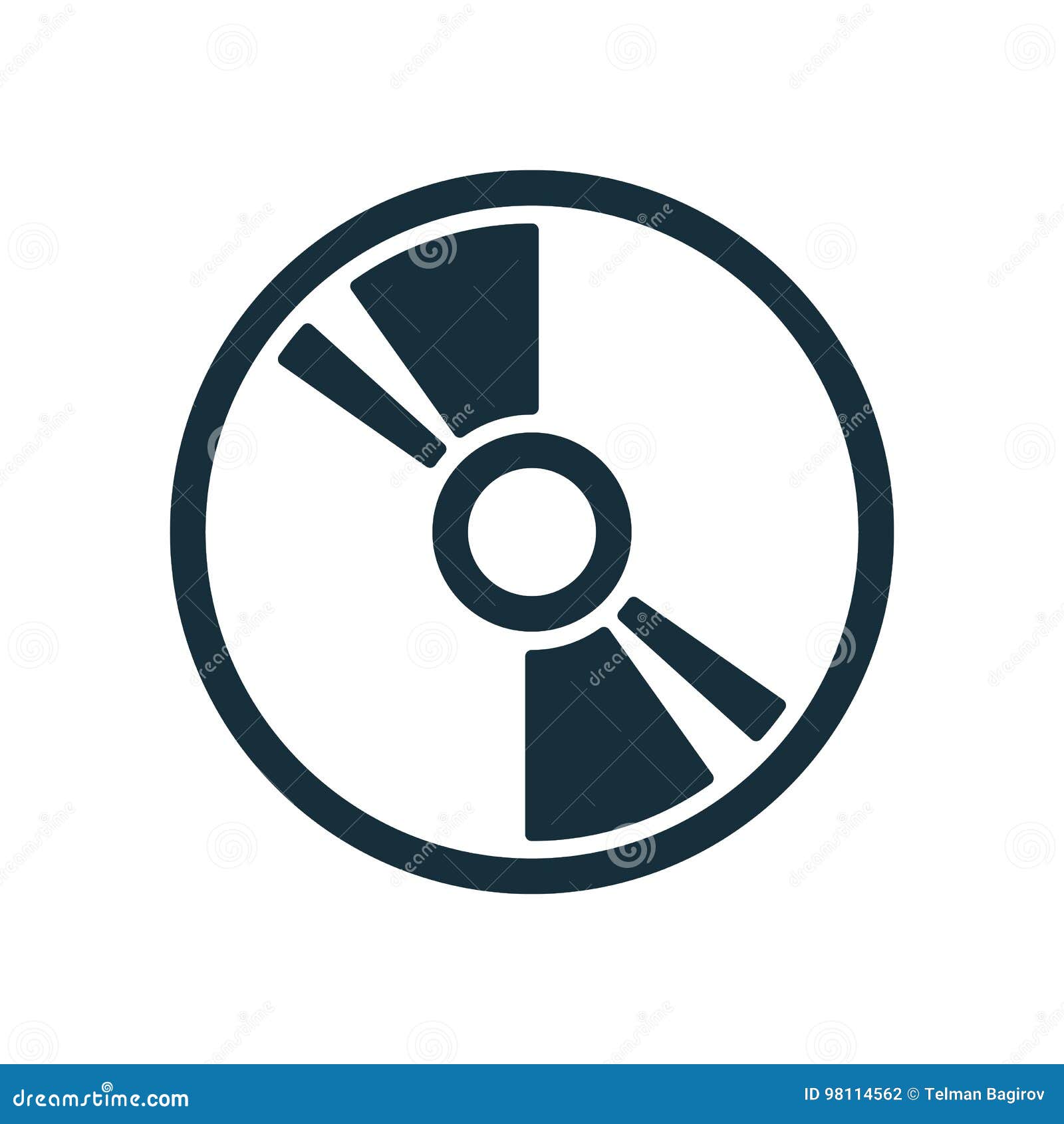 Icône De Disque Compact Sur Le Fond Blanc Illustration Stock - Illustration du isolement, disque ...