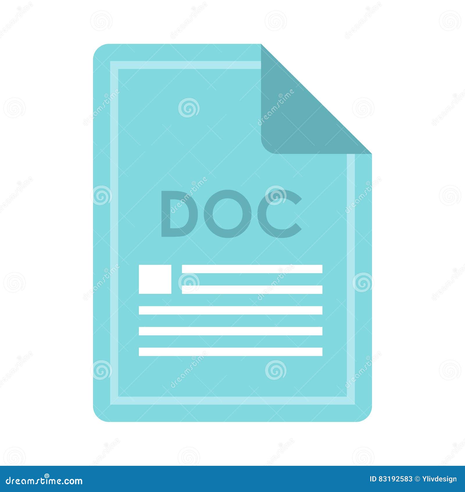 Icône De Doc. De Dossier, Style Plat Illustration de Vecteur ...