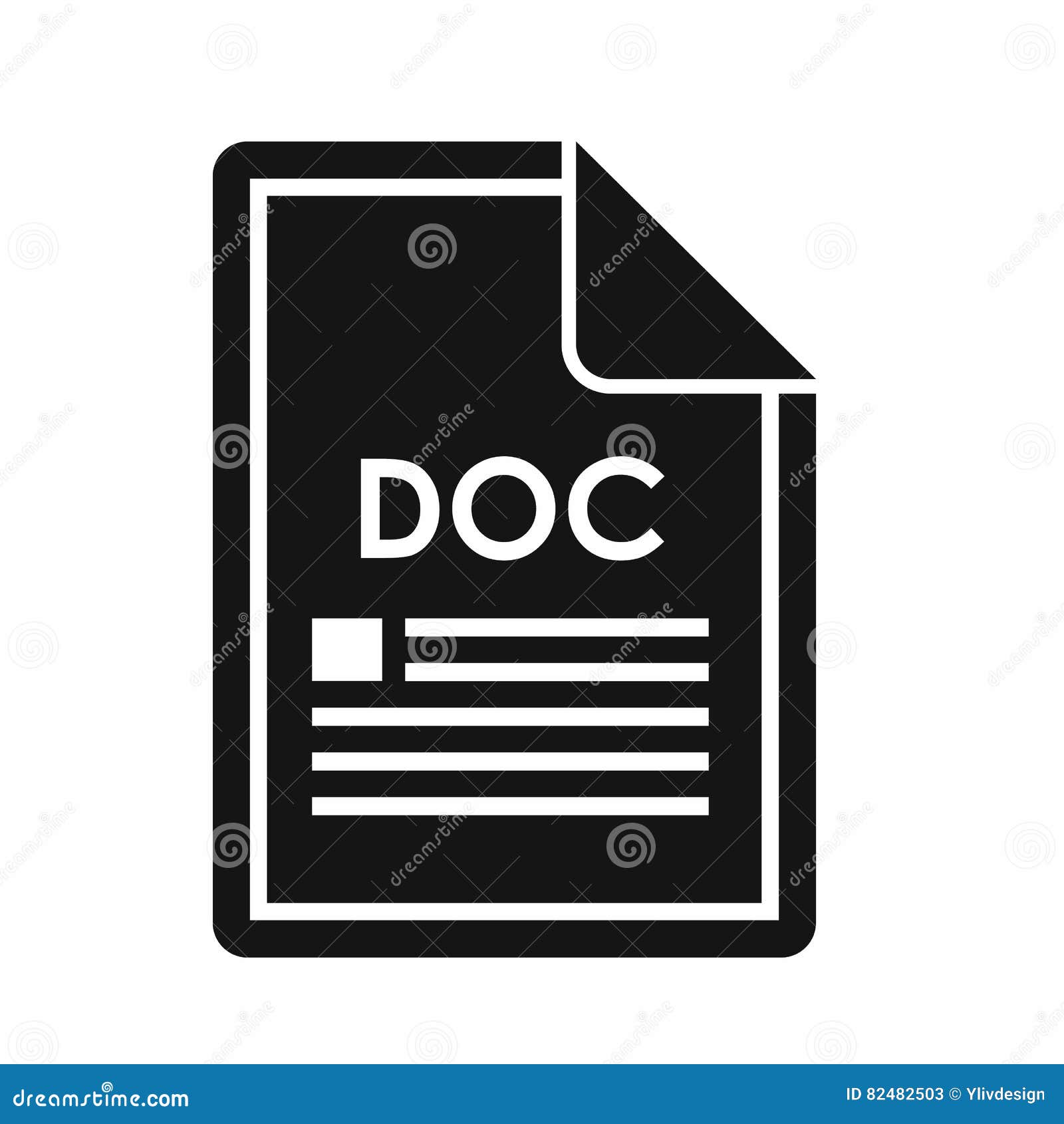 Icône De Doc. De Dossier, Style Simple Illustration de Vecteur ...