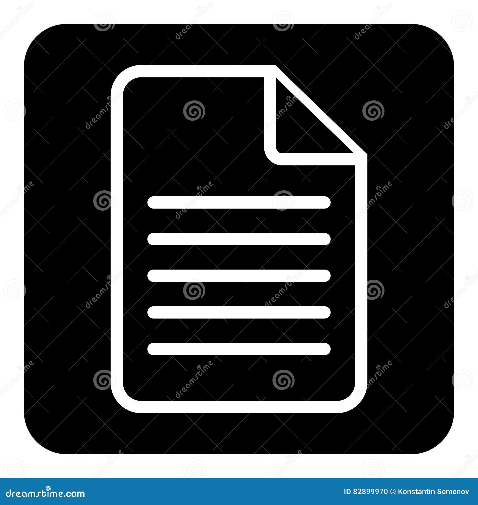 Icône De Document Sur Le Blanc Illustration Stock - Illustration du ...