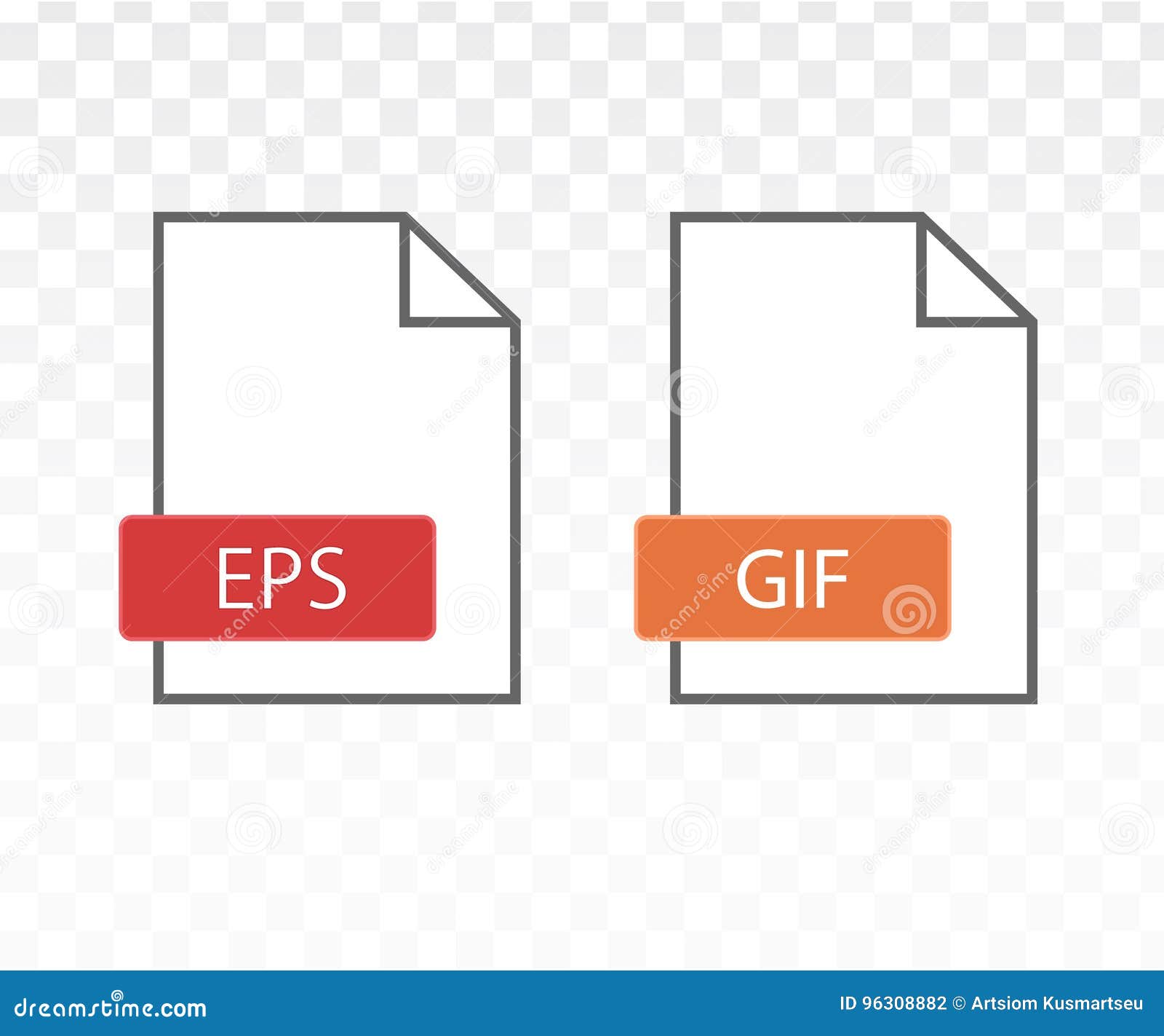 Icône De Dossier D'ENV Icône De Dossier De GIF Illustration de Vecteur ...