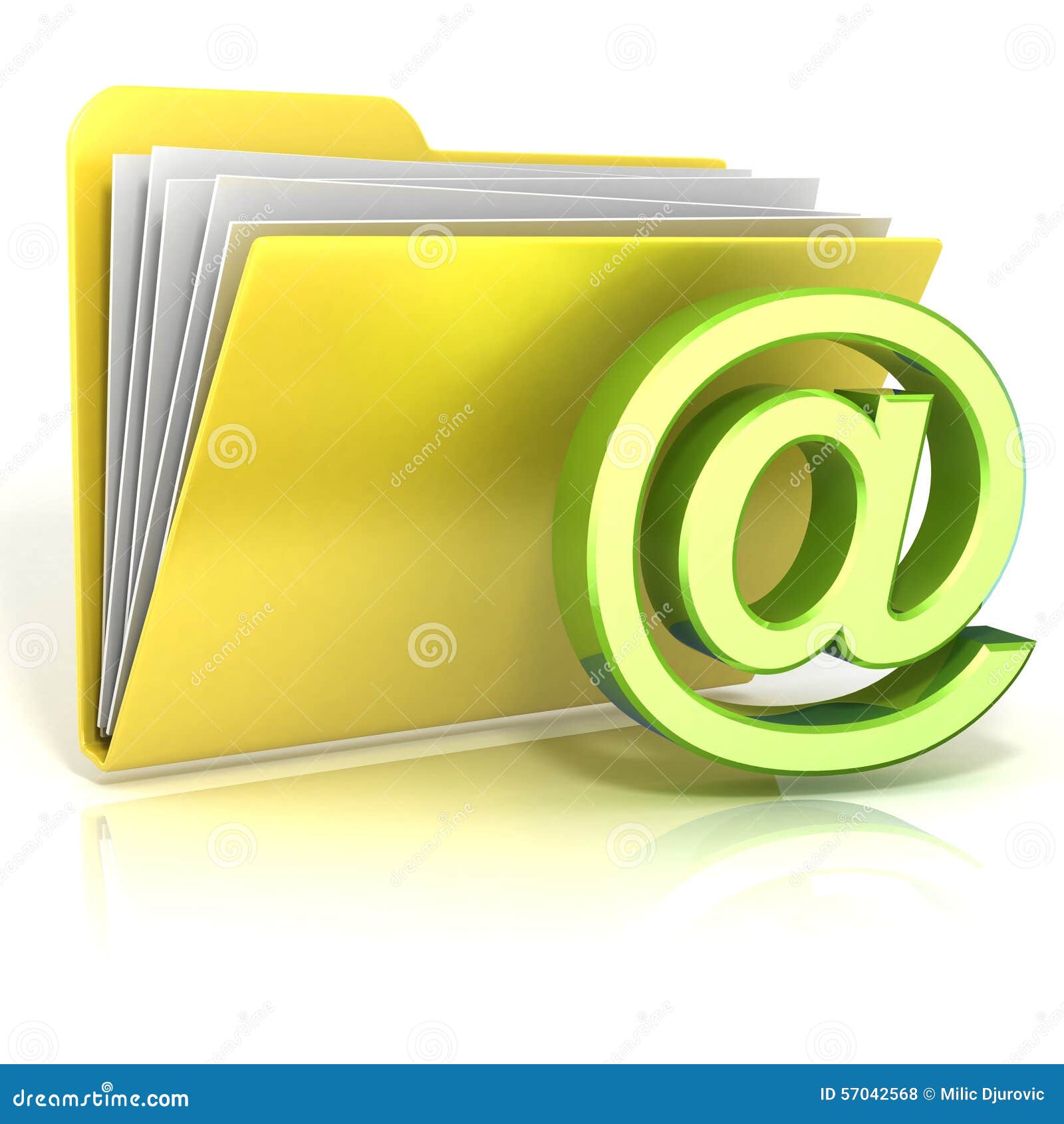 Icône De Dossier De Symbole D'email Illustration Stock - Illustration ...
