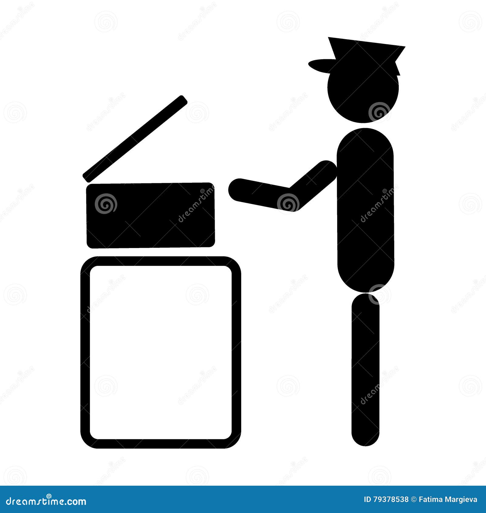 Icône de douane illustration de vecteur. Illustration du partir - 79378538