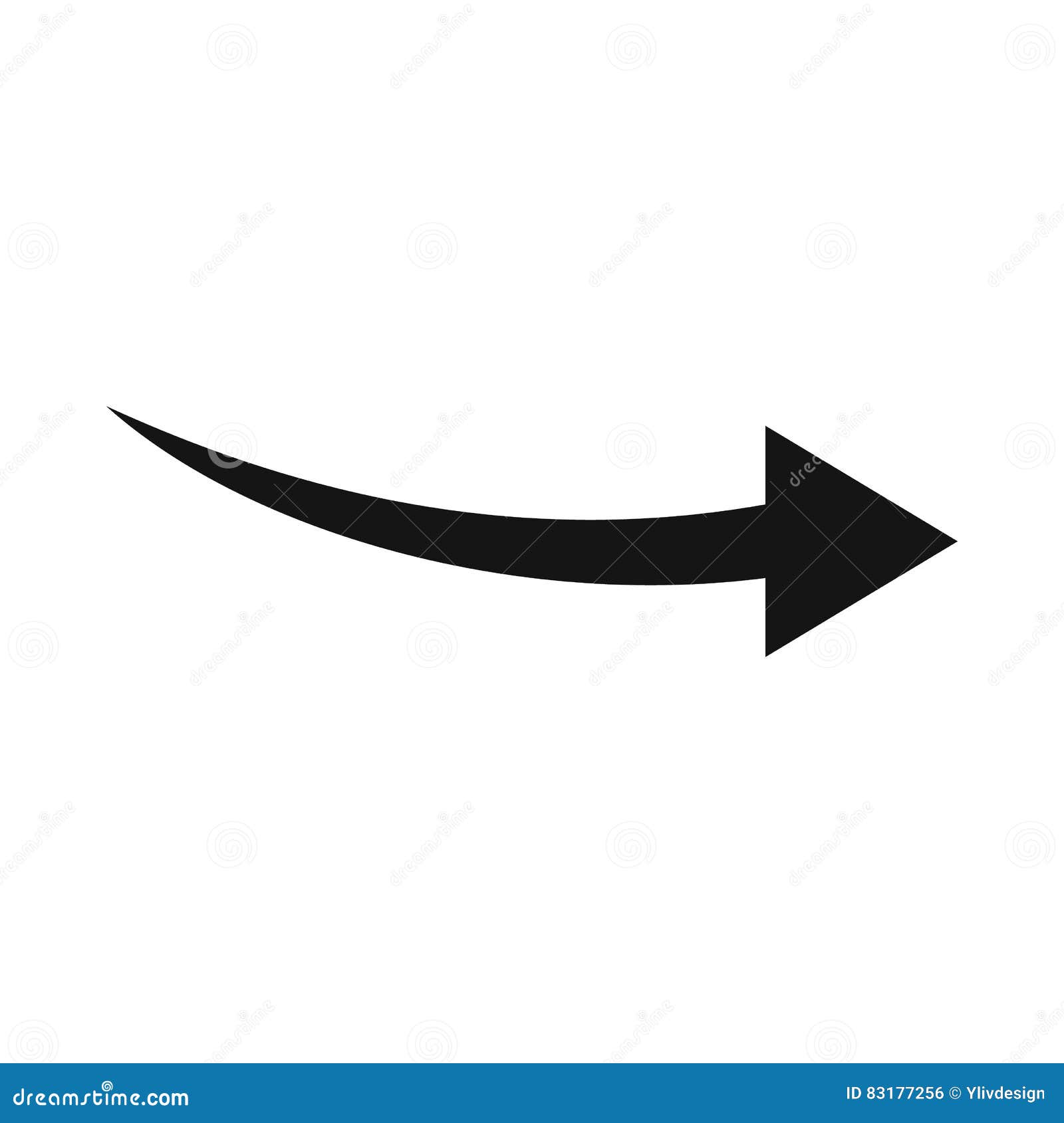 Icône De Flèche De Courbe, Style Simple Illustration de Vecteur ...