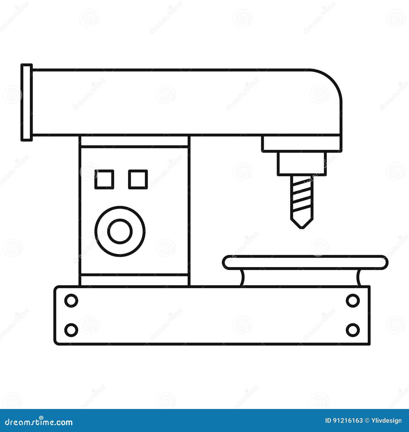 Icône De Foreuse, Style D'ensemble Illustration de Vecteur ...