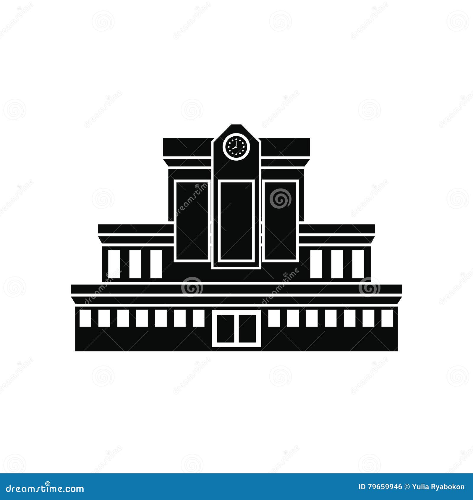 Icône de gare ferroviaire illustration de vecteur. Illustration du ...