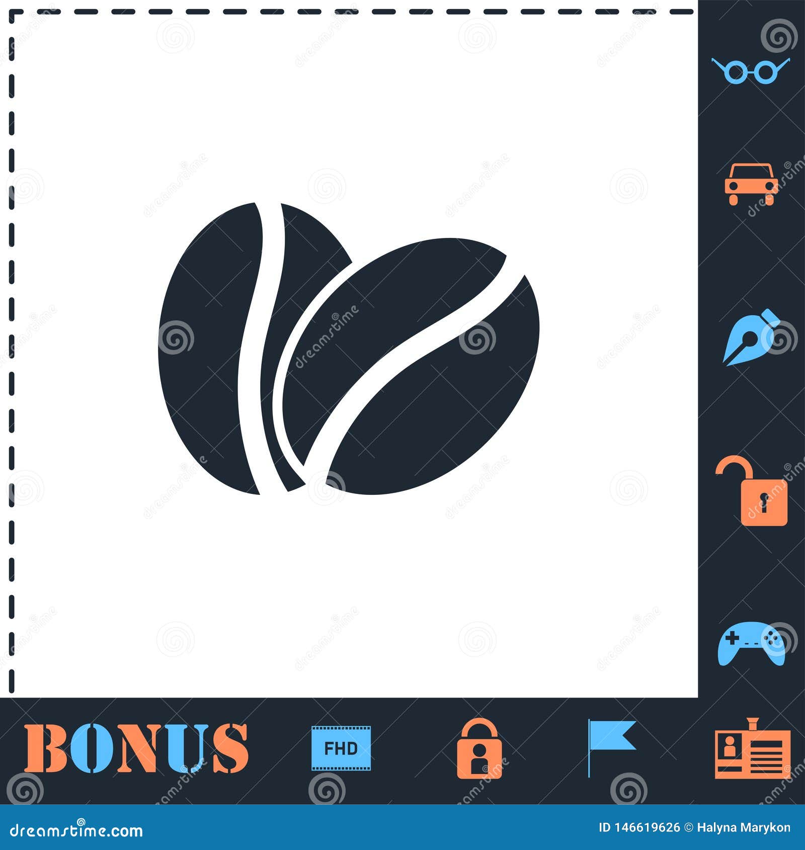 Ic?ne De Grains De Caf? Plate Illustration de Vecteur - Illustration du ...