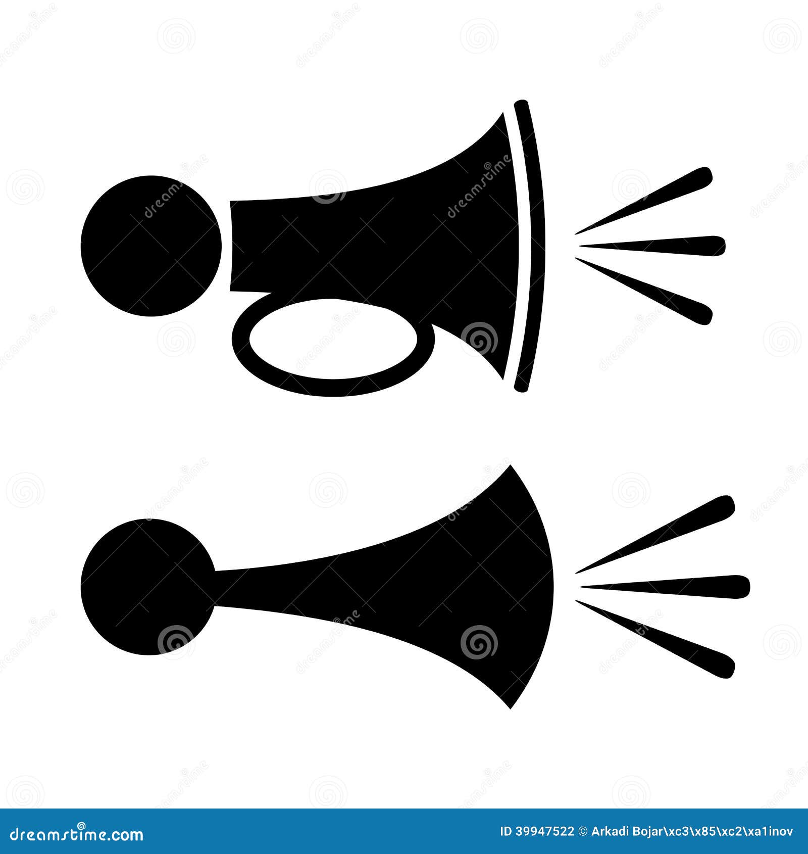 Icône de klaxon illustration de vecteur. Illustration du effectuez ...