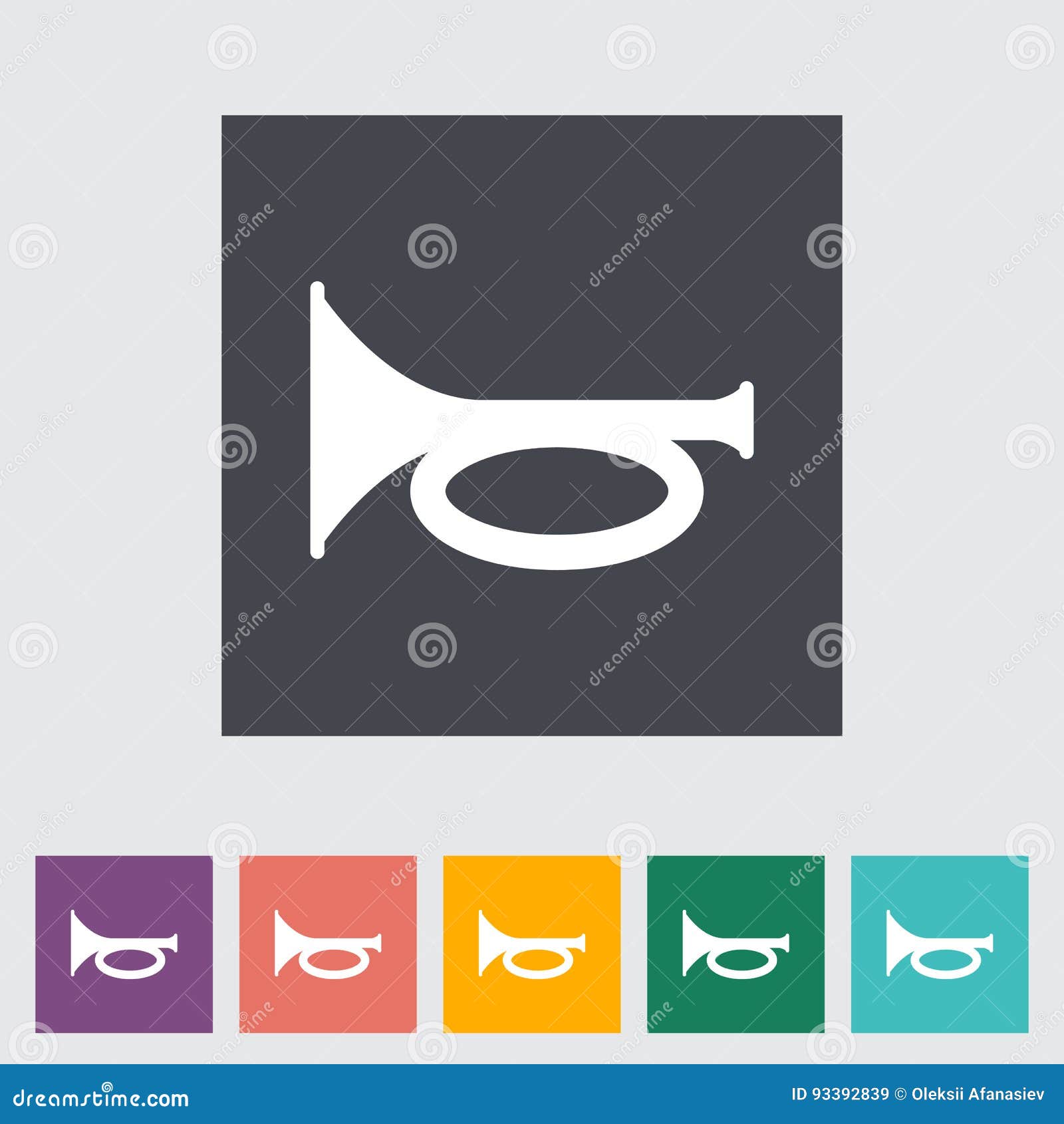 Icône de klaxon illustration de vecteur. Illustration du concept - 93392839