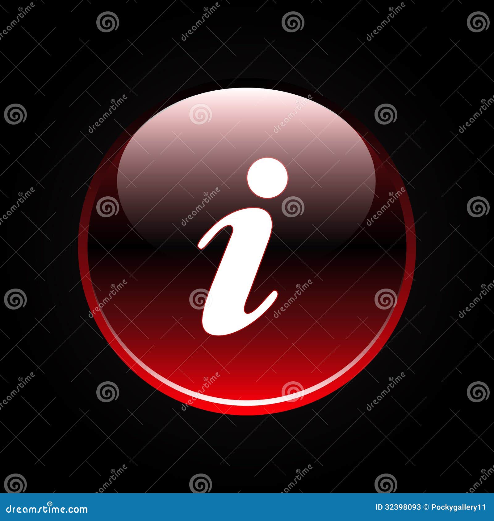 Icône De L'information Sur Le Rouge Illustration de Vecteur ...