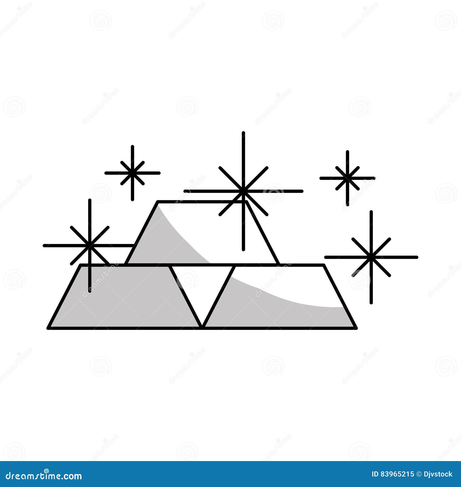 Icône de lingot d'or illustration de vecteur. Illustration du concept ...