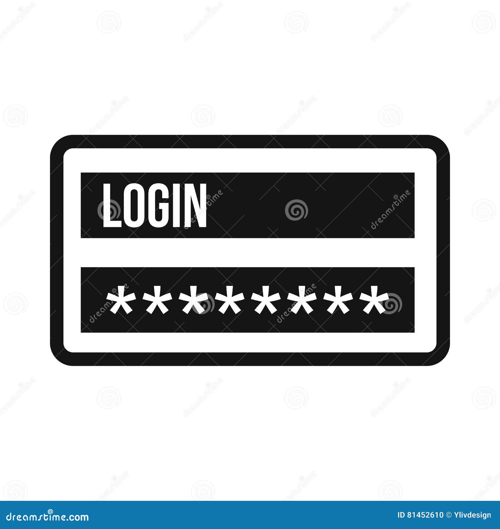 Icône De Login Et De Mot De Passe, Style Simple Illustration de Vecteur ...