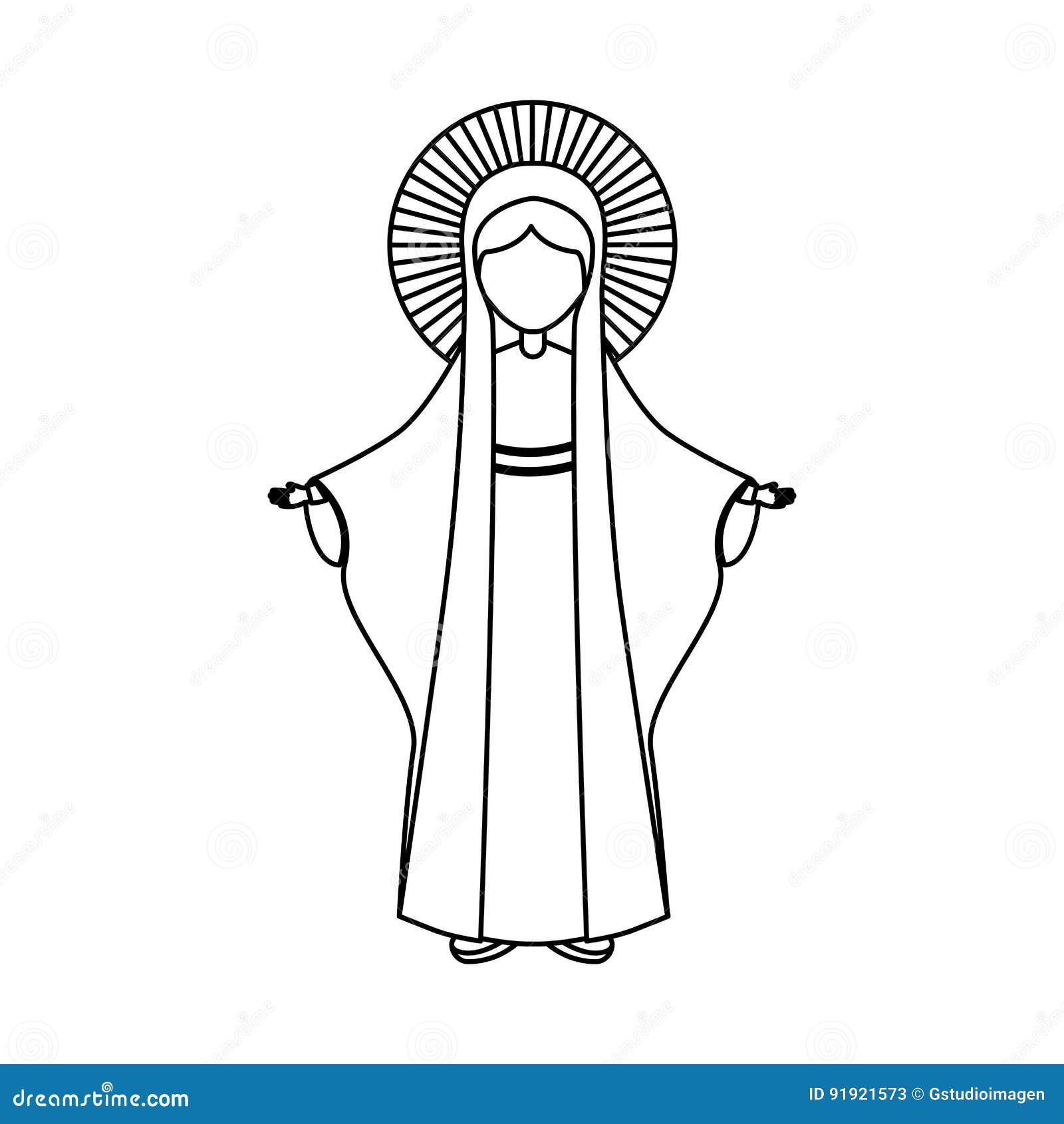 Icône De Mary De Vierge Marie Illustration de Vecteur - Illustration du ...