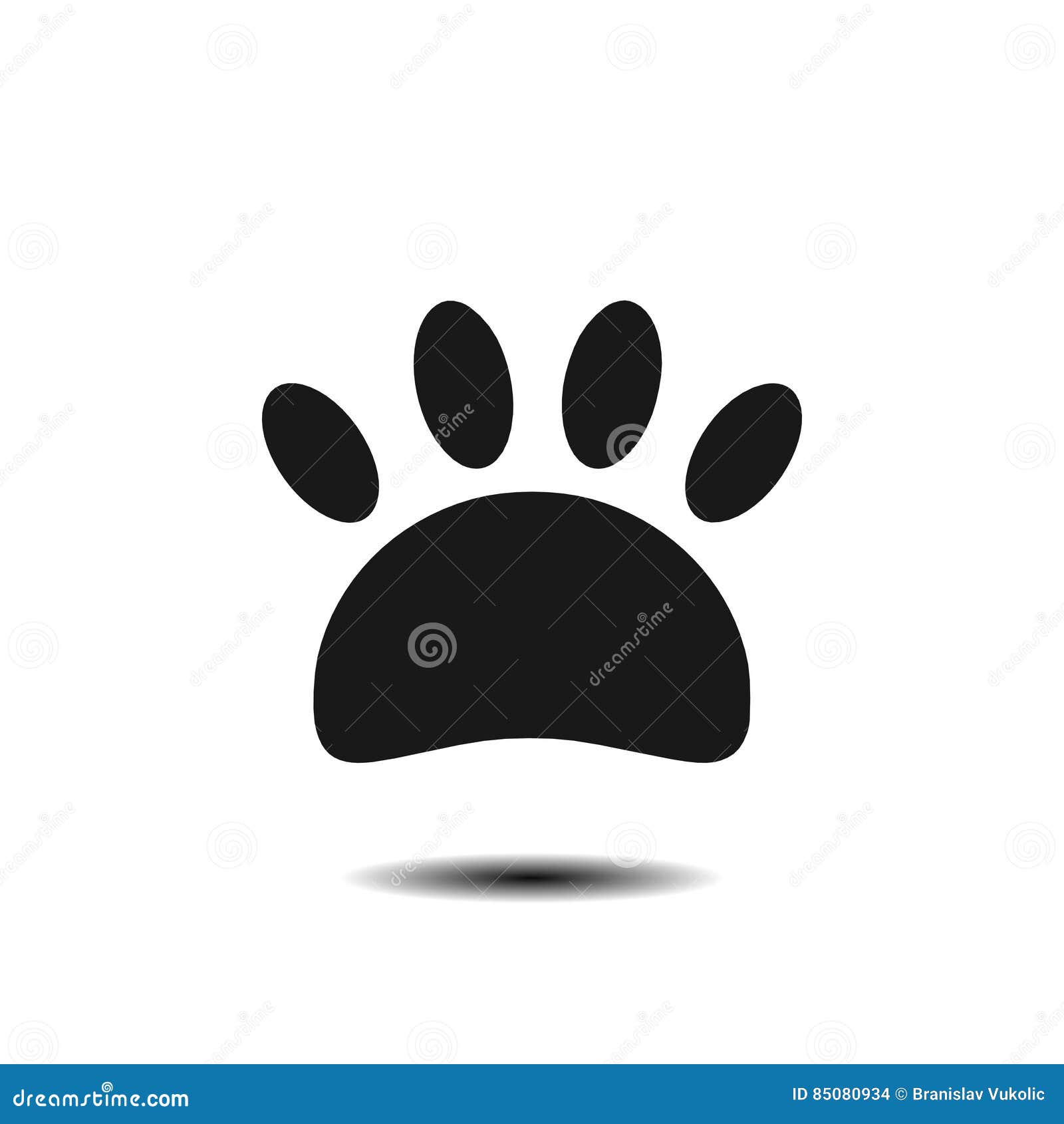 Icône De Patte, Signe, Illustration Illustration Stock - Illustration ...