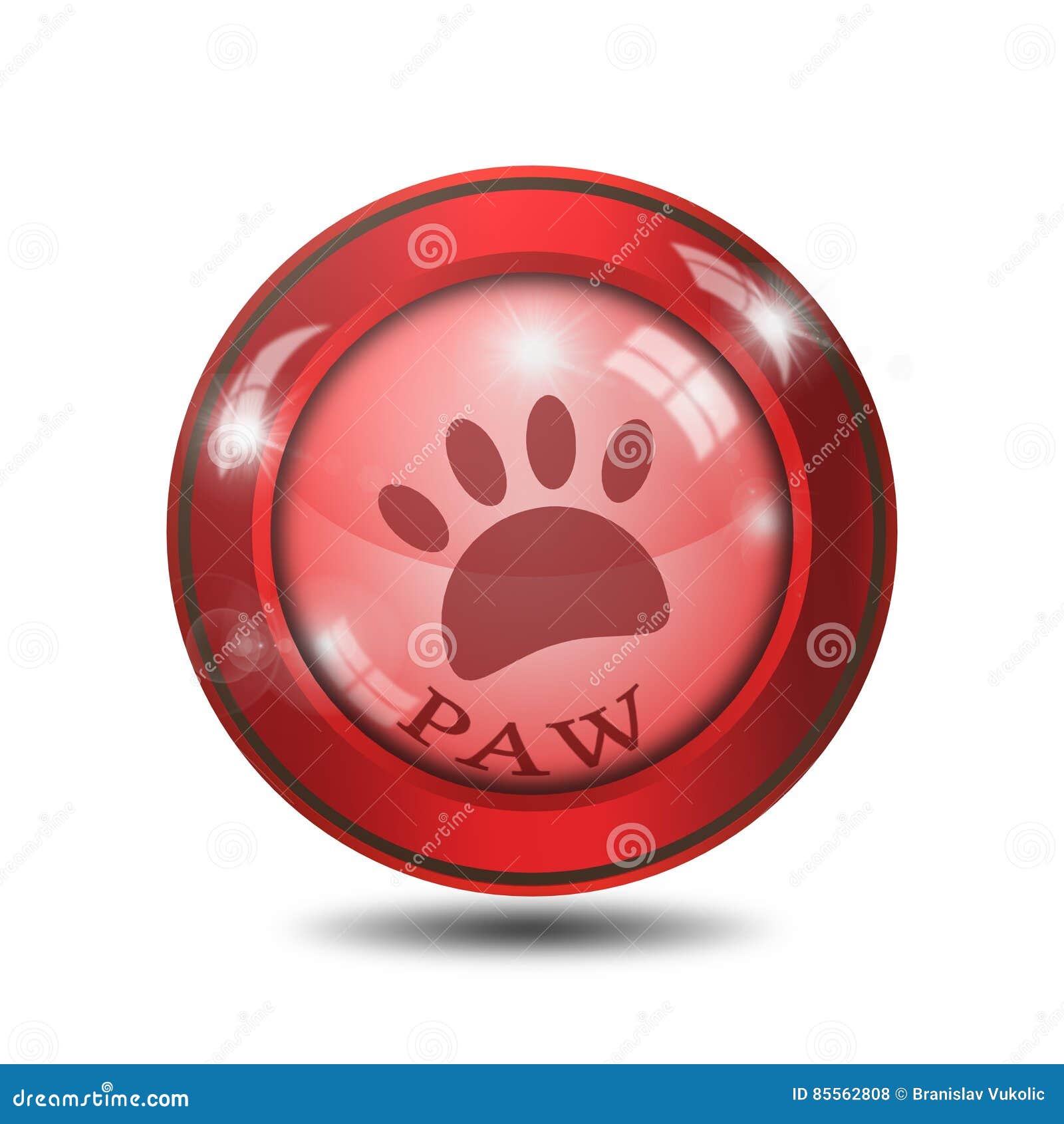 Icône De Patte, Signe, Illustration Illustration Stock - Illustration ...